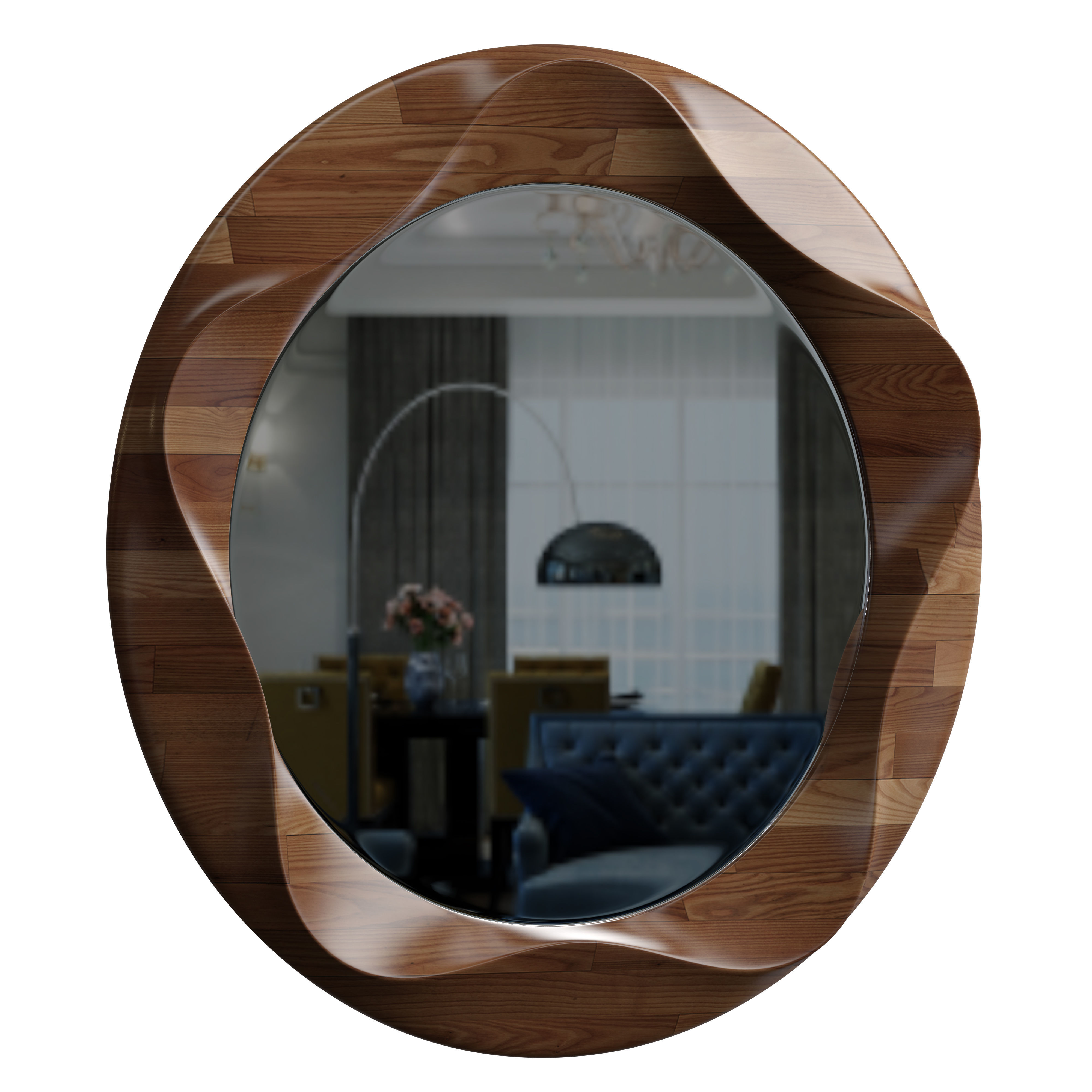 3D model Round wall mirror with 3 materials VR / AR / low-poly | CGTrader