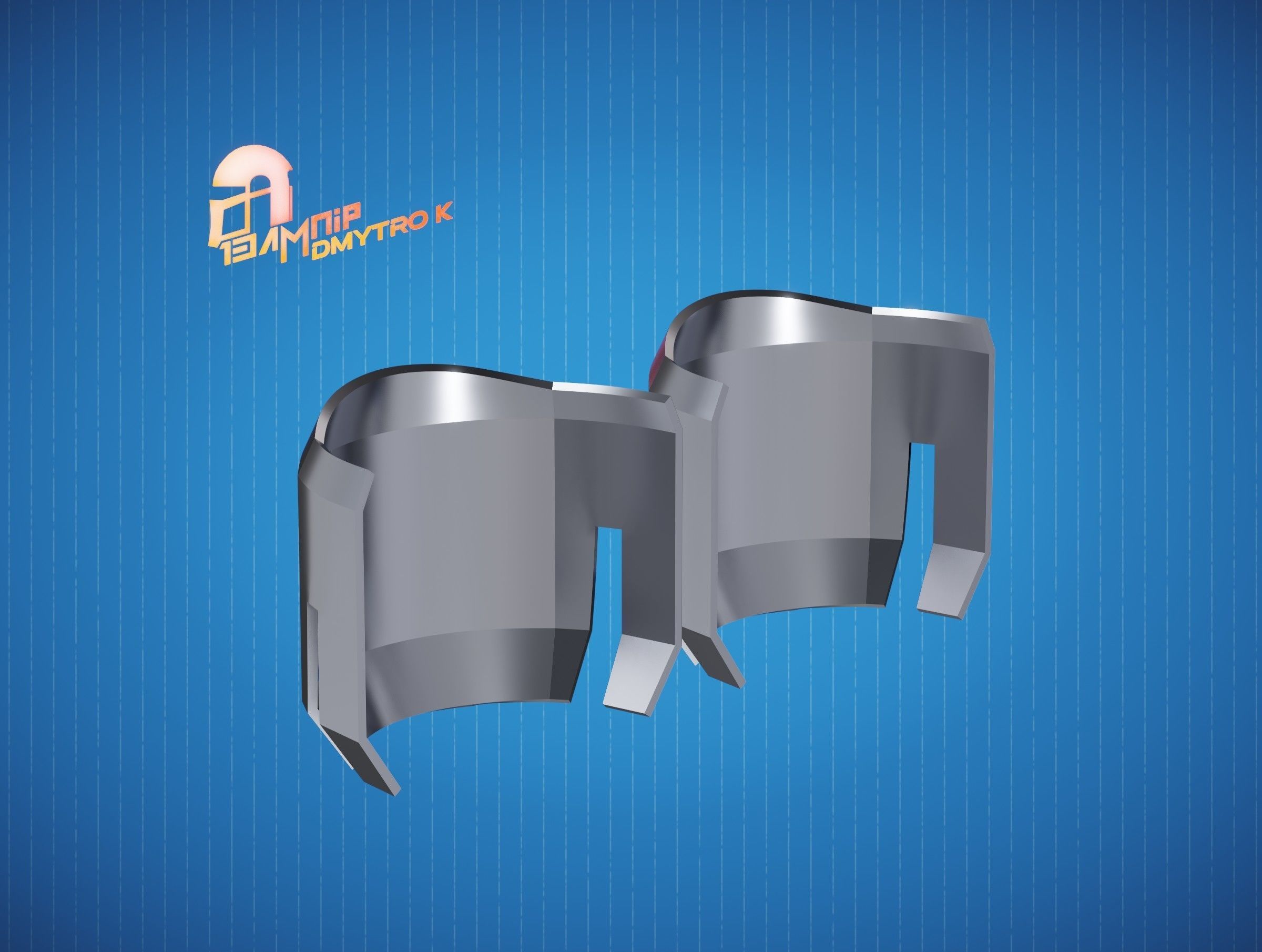 Custom Mandalorian Knee Armor 3D model 3D printable | CGTrader