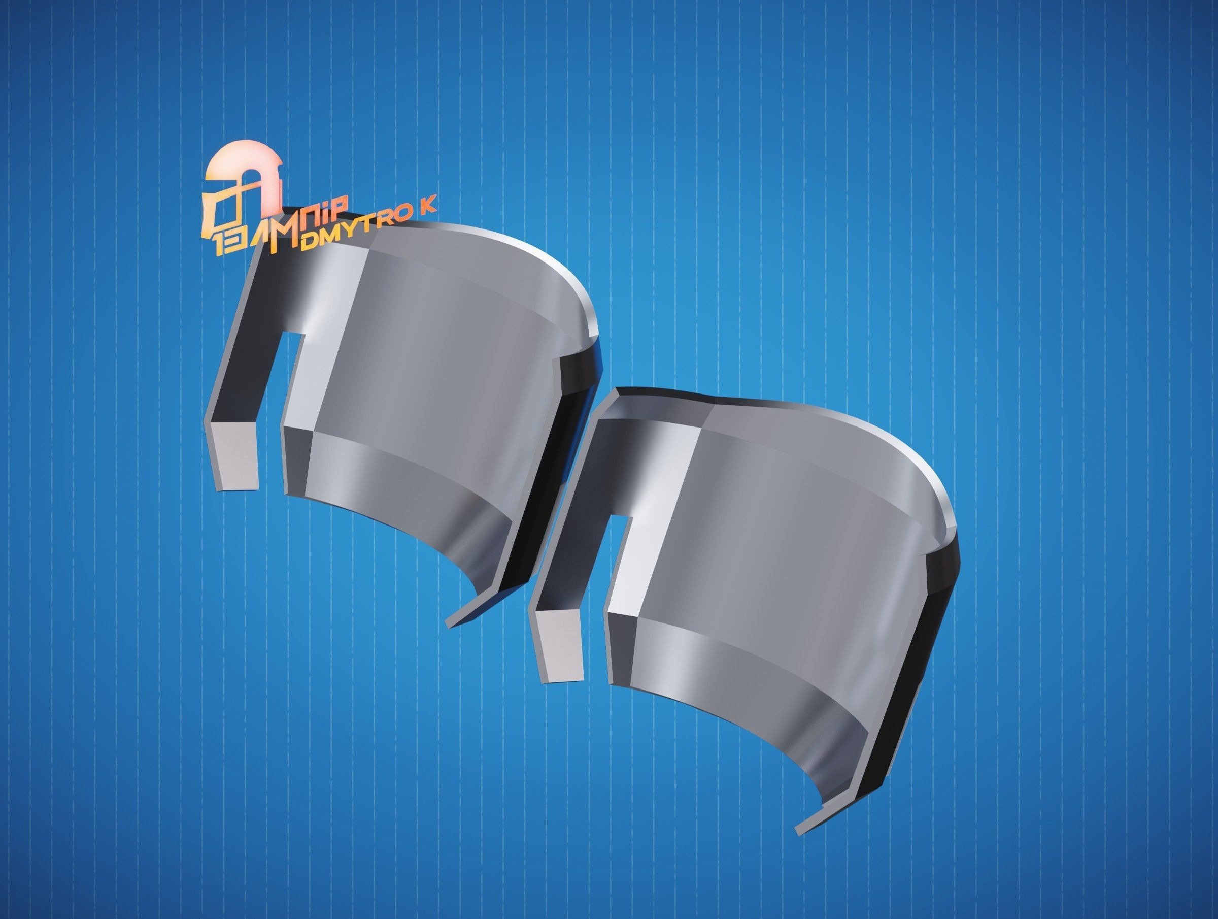 Custom Mandalorian Knee Armor 3D model 3D printable | CGTrader