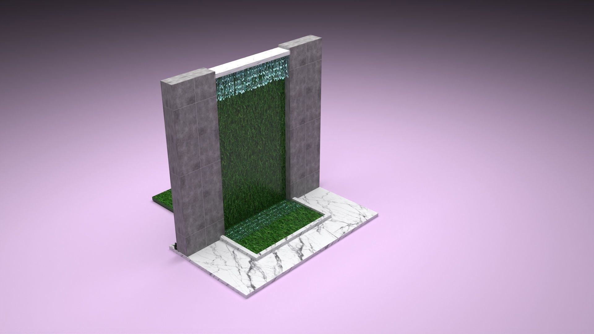 Home Waterfall 3D model animated | CGTrader