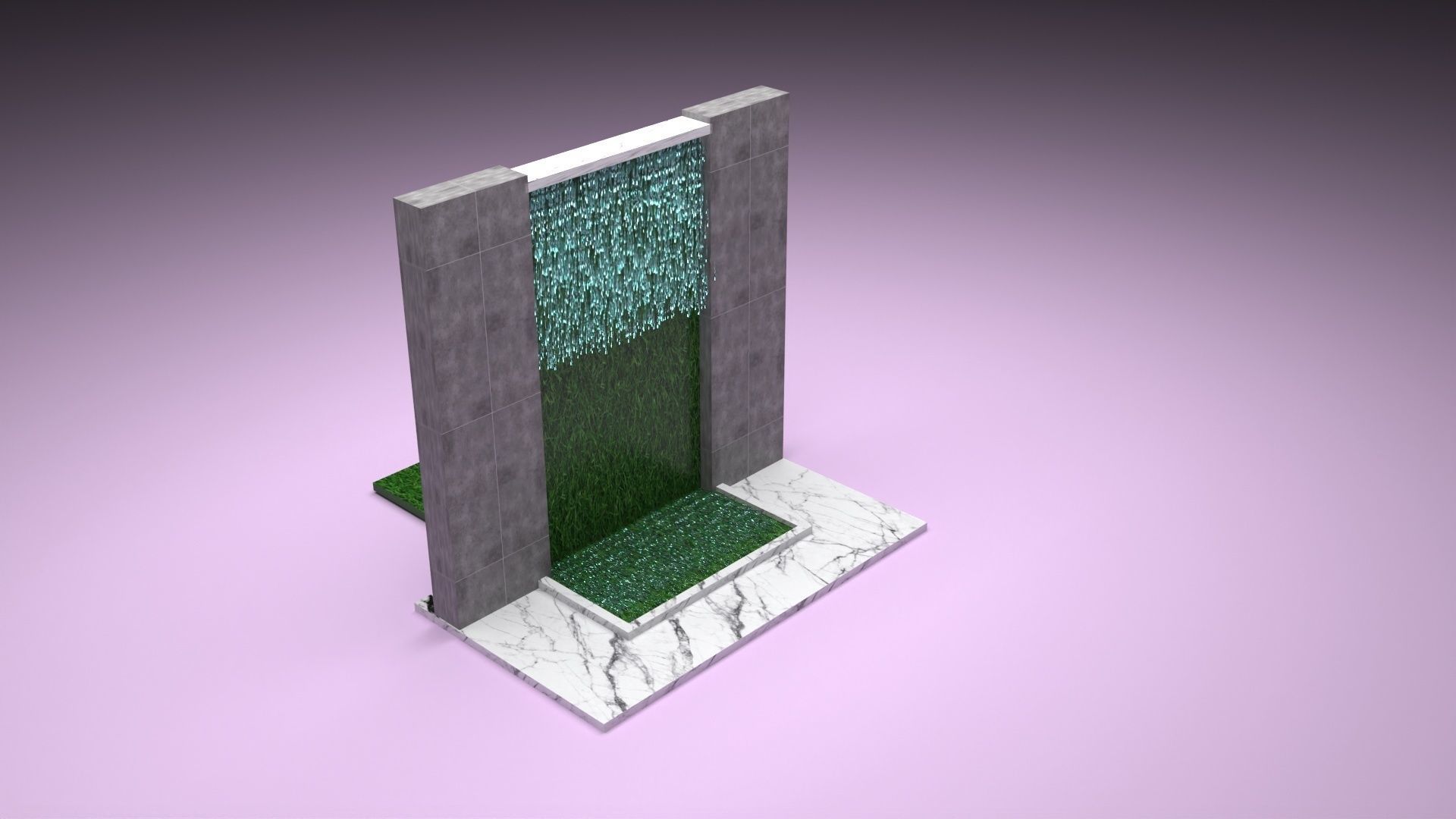 Home Waterfall 3D model animated | CGTrader