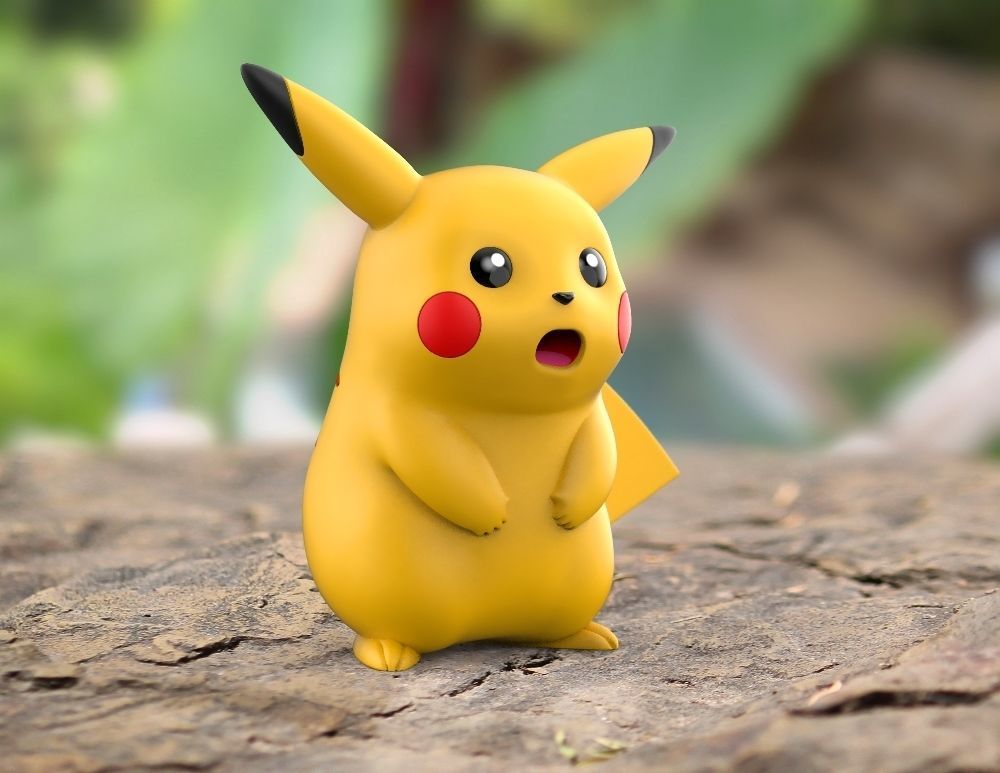 Pikachu Surprised Shocked for 3D printing 3D model 3D printable | CGTrader