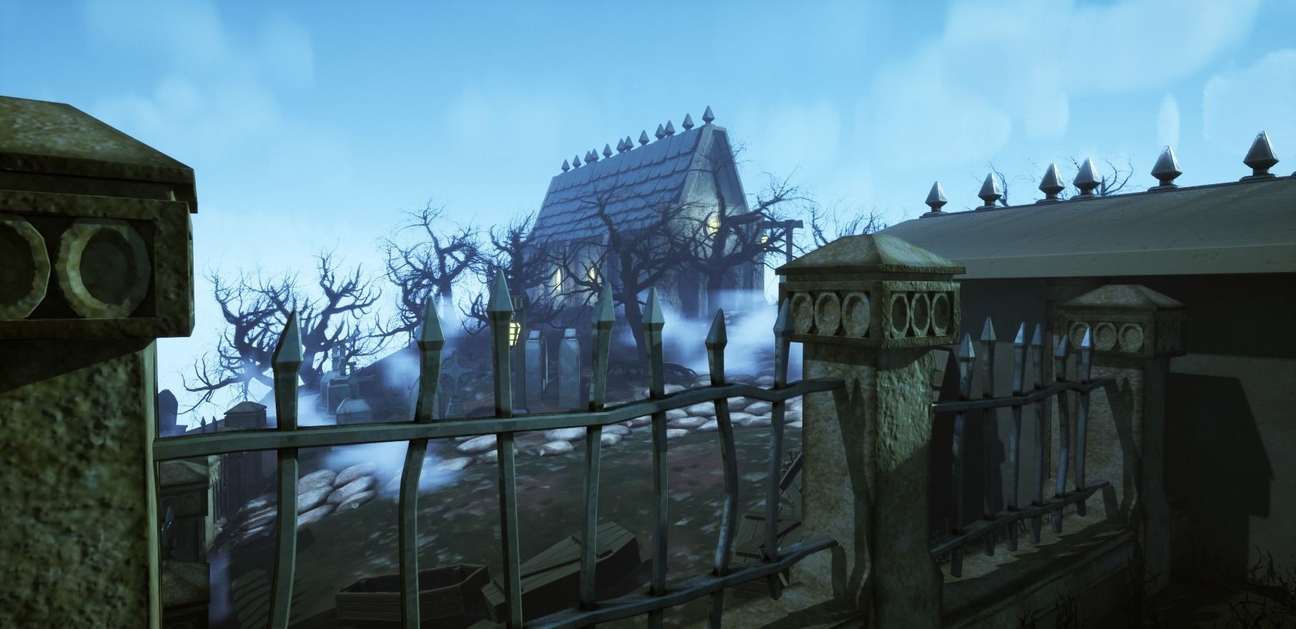 Stylized Graveyard Environment Modular Pack 3D model animated | CGTrader