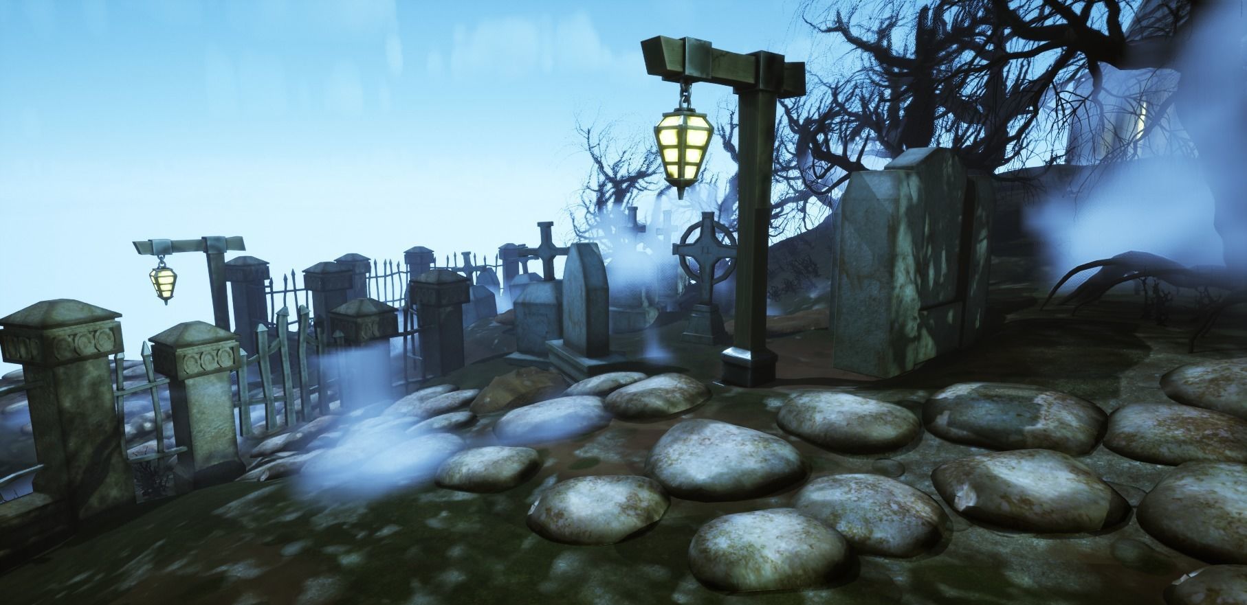 Stylized Graveyard Environment Modular Pack 3D model animated | CGTrader