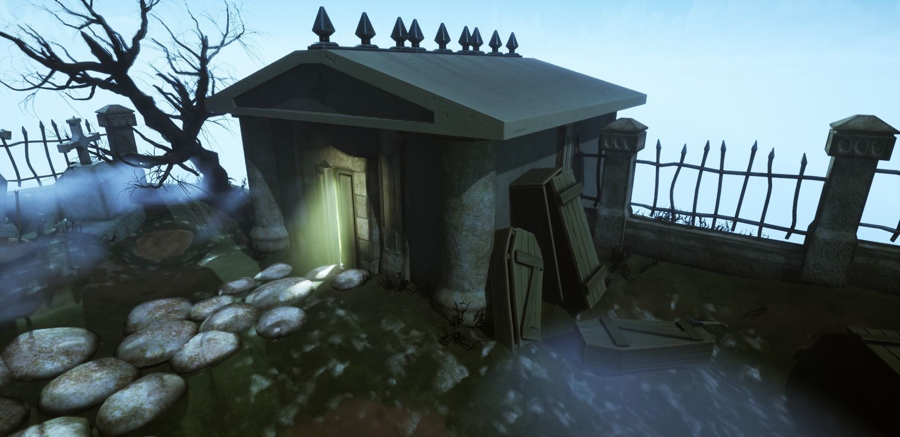 Stylized Graveyard Environment Modular Pack 3D model animated | CGTrader