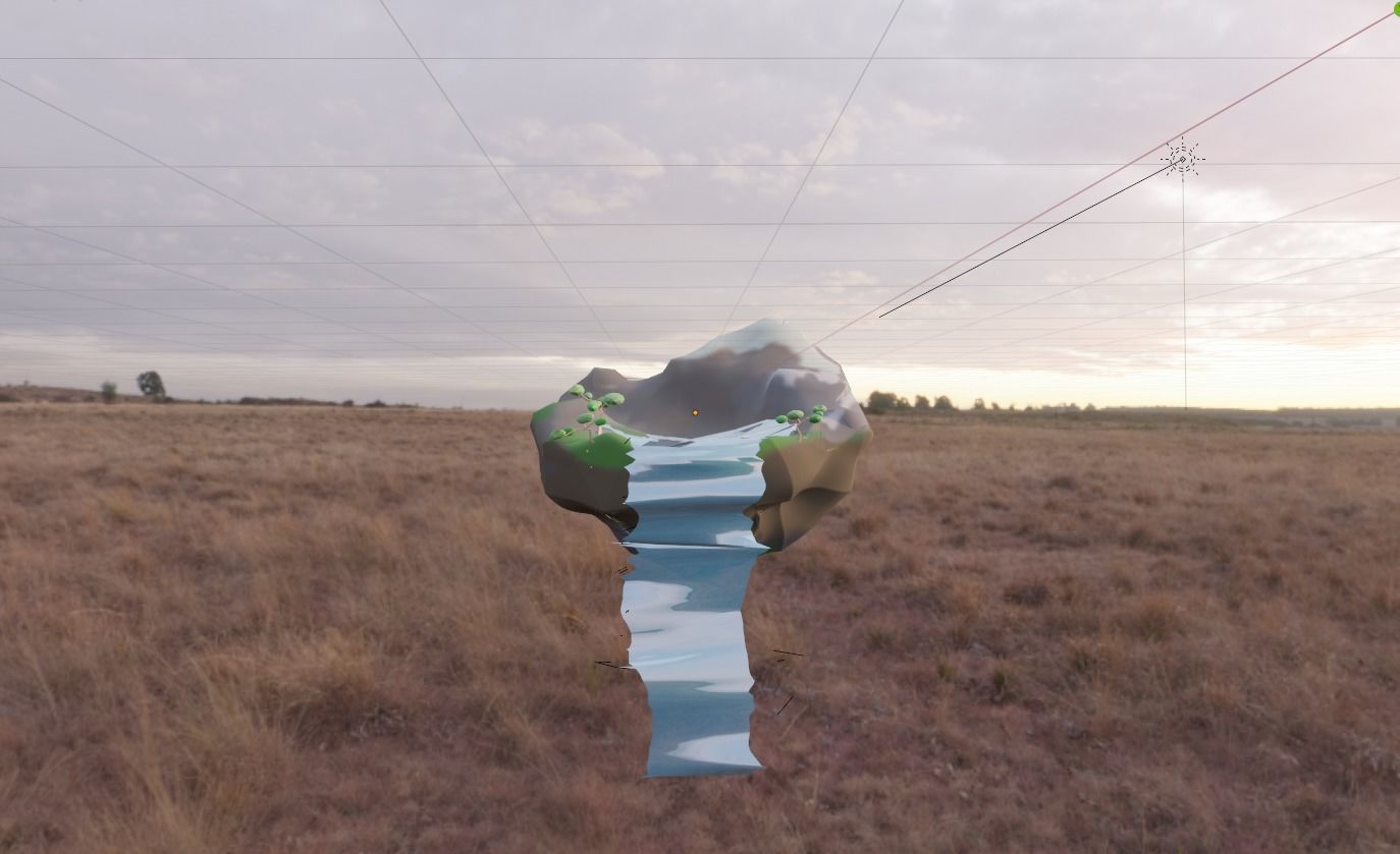 3D model Low polly floating island VR / AR / low-poly | CGTrader