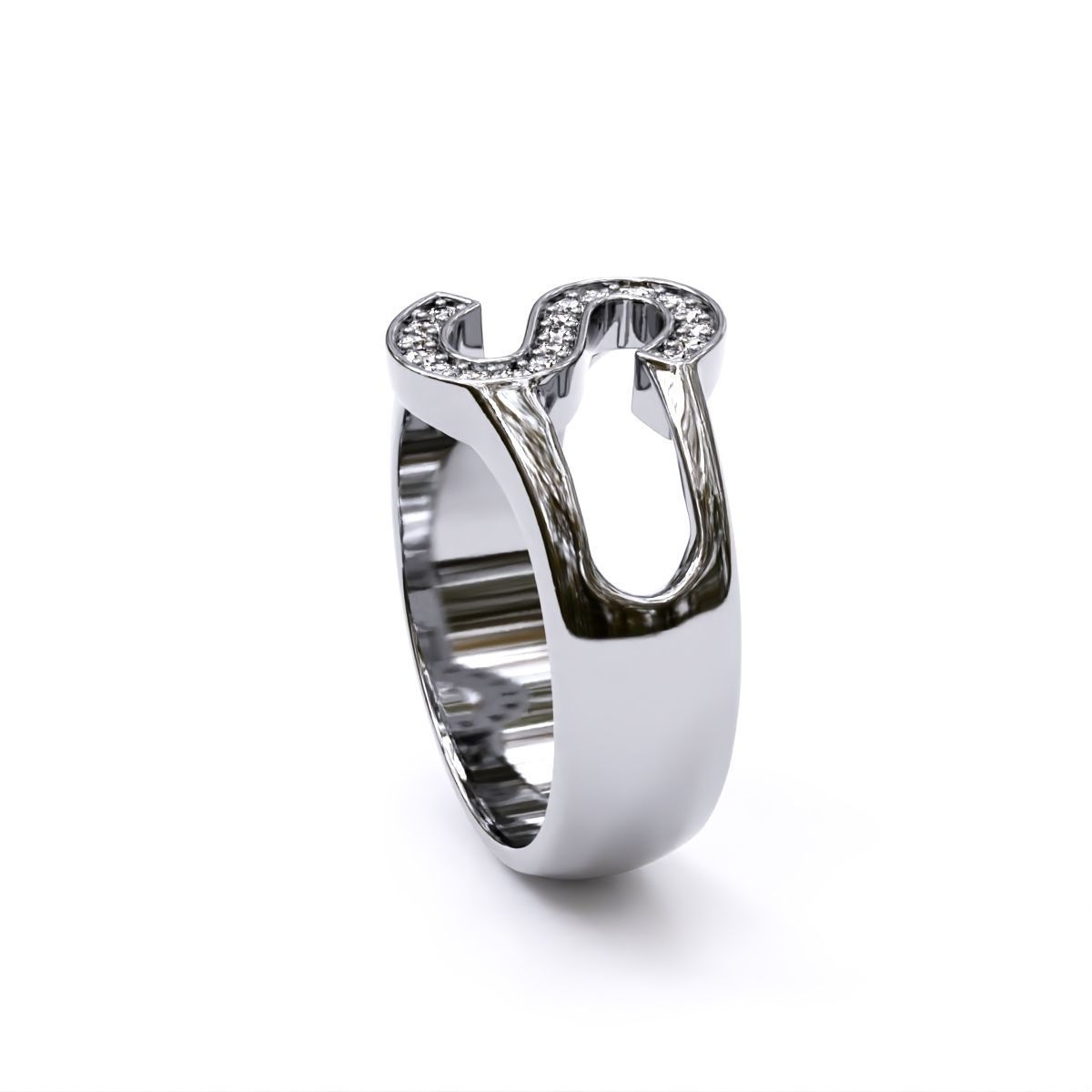 S-Letter Ring 3D model 3D printable | CGTrader