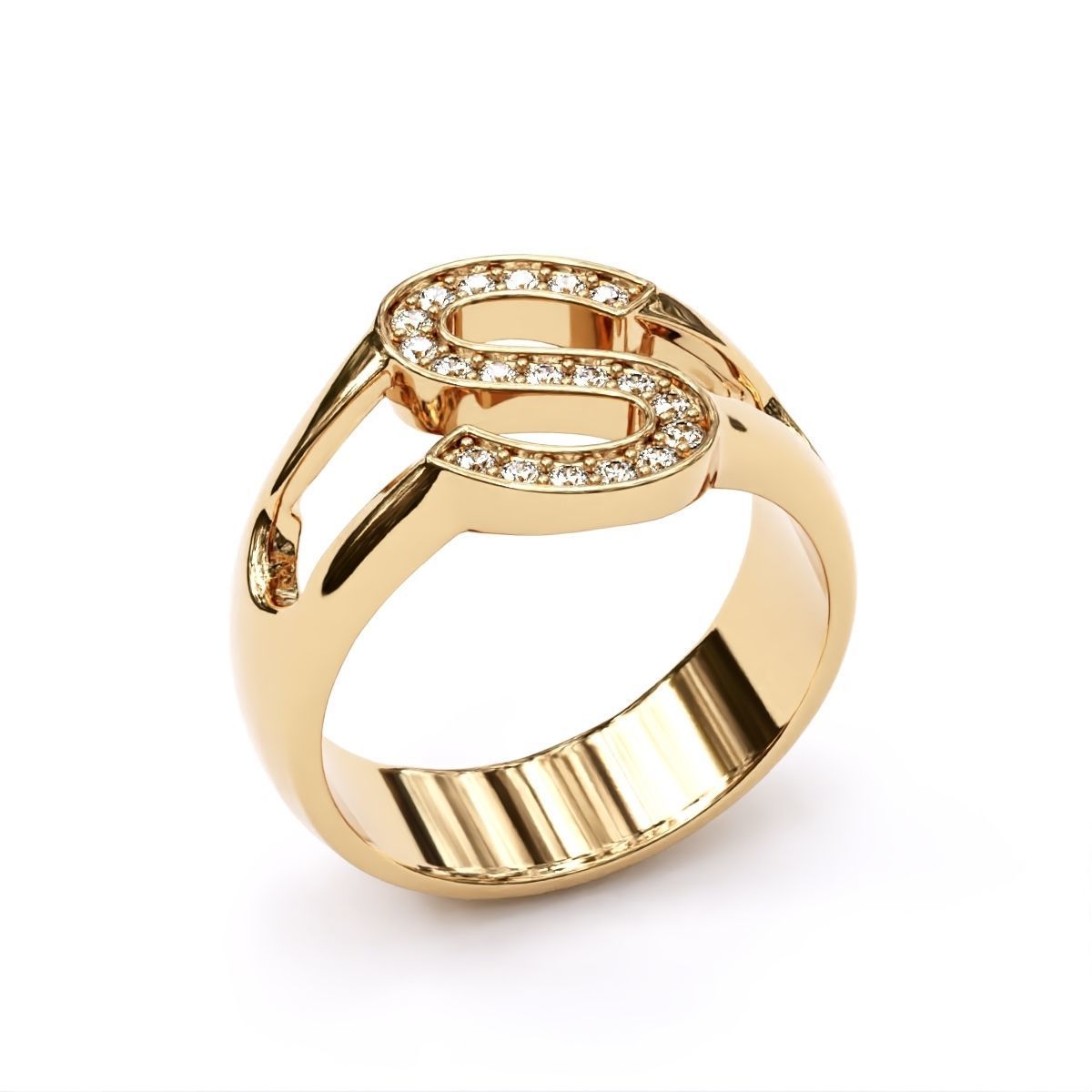 S-Letter Ring 3D model 3D printable | CGTrader