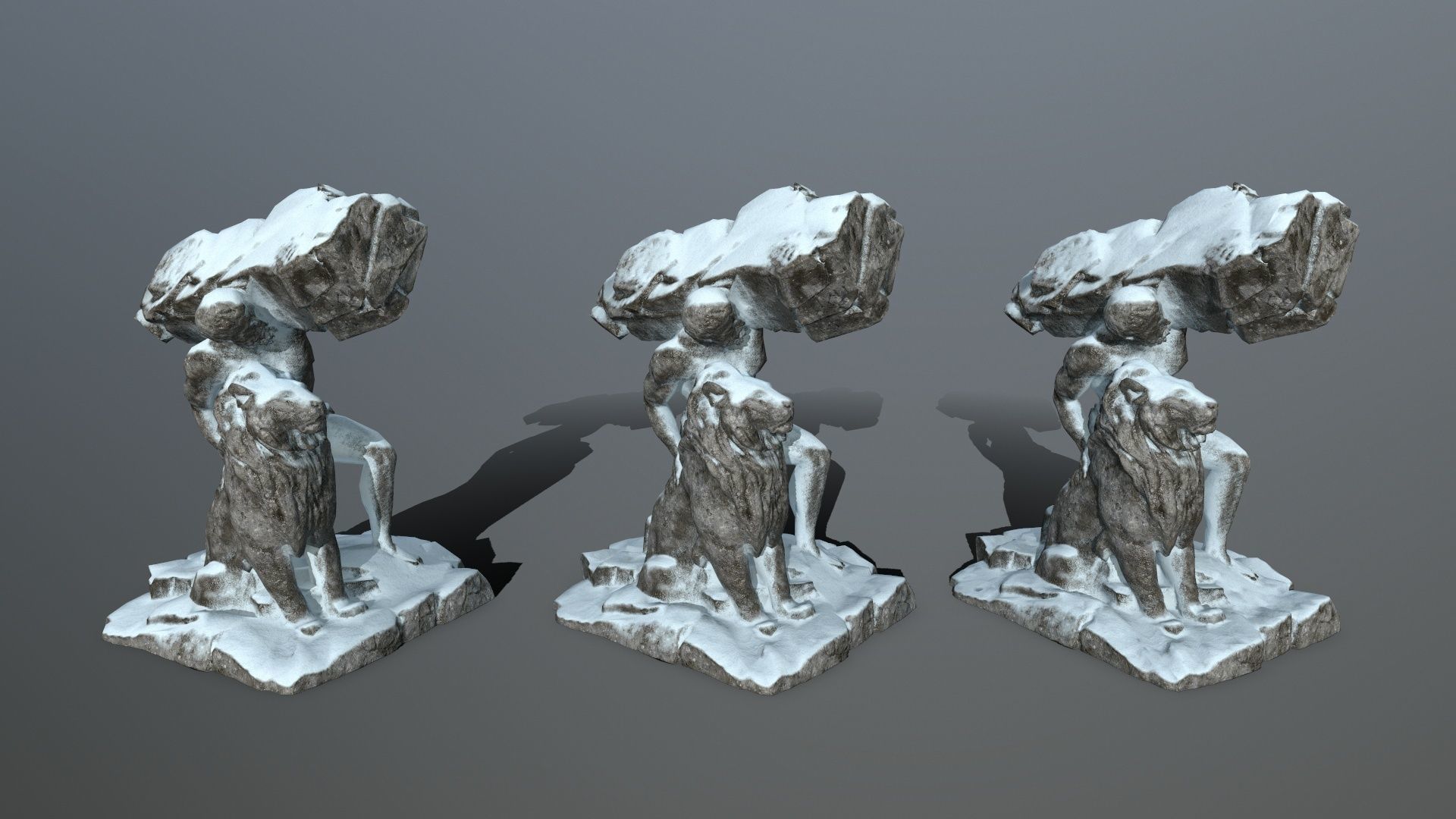 3D model Hercules and Lion VR / AR / low-poly | CGTrader
