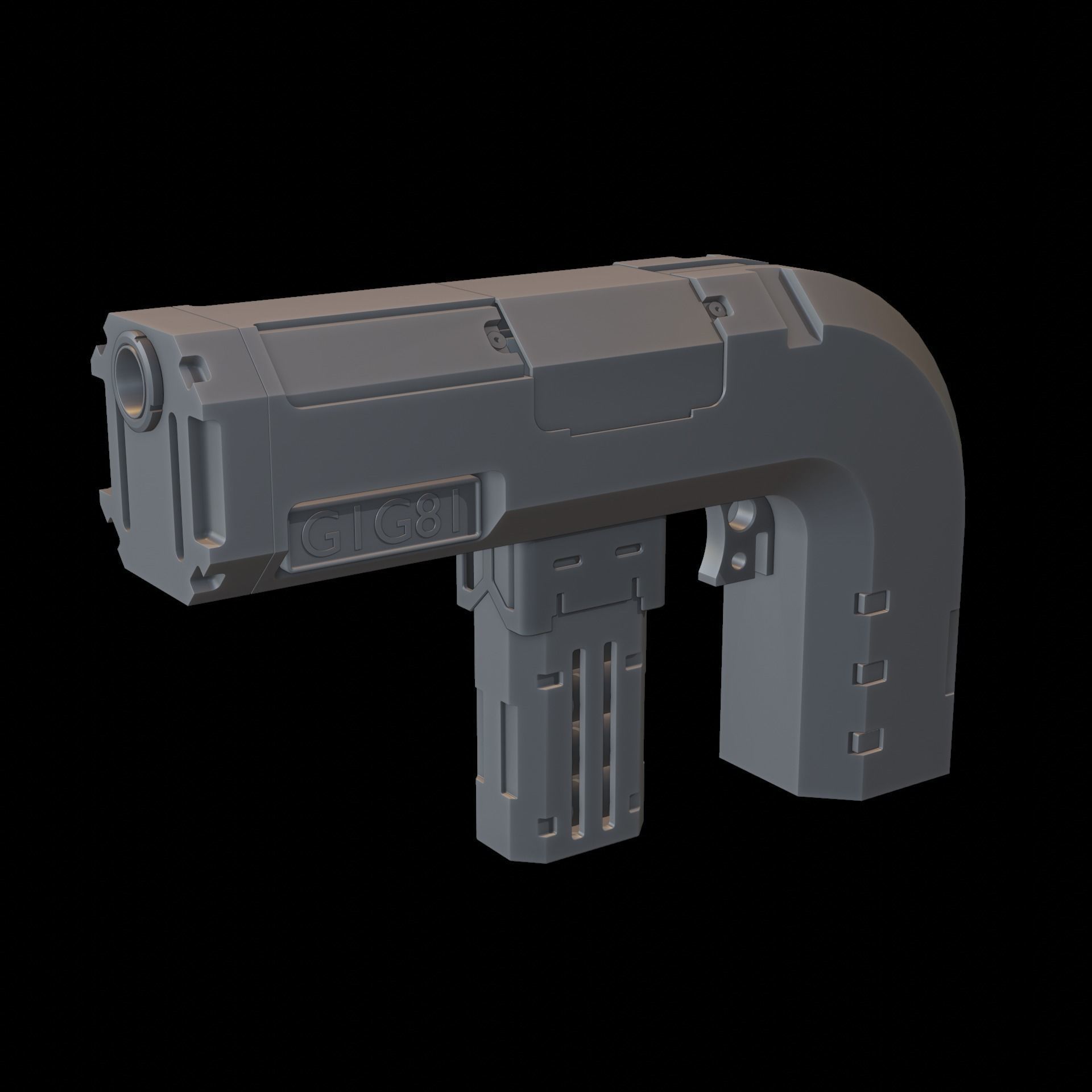 Handgun HighPoly 3D model | CGTrader