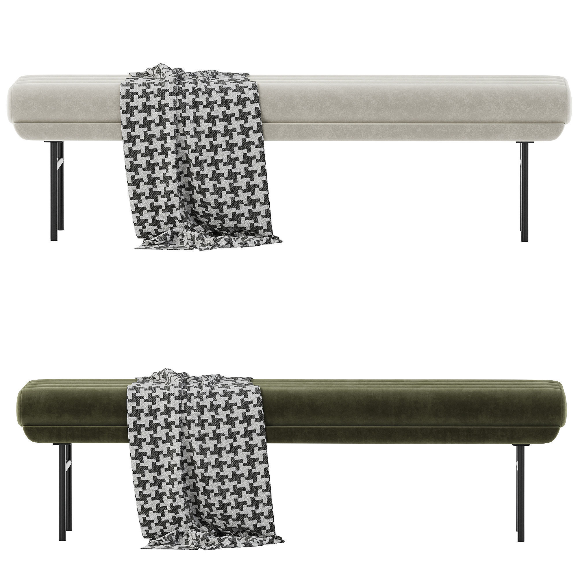 Pan Flute Bench by Saba Italia 3D model | CGTrader