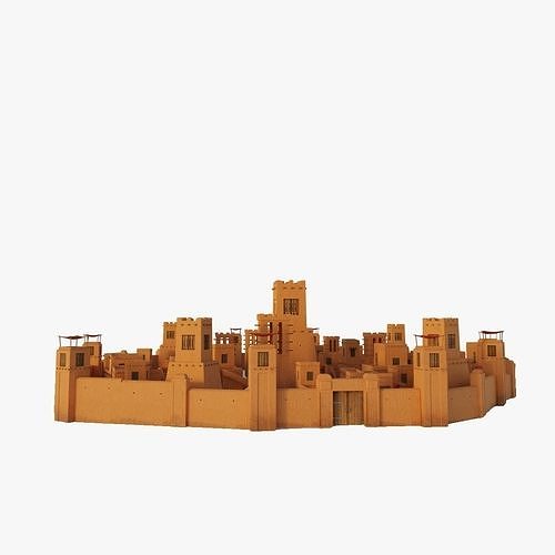 3D model Middle East Town Buildings Collection VR / AR / low-poly ...