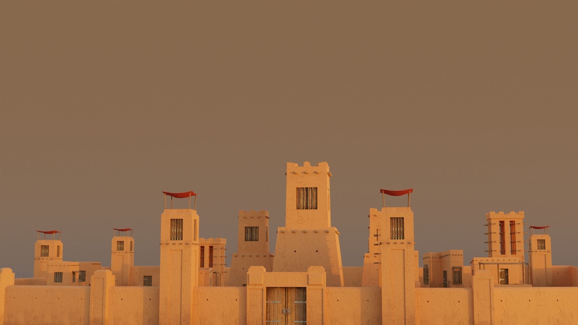 3D model Middle East Town Buildings Collection VR / AR / low-poly ...