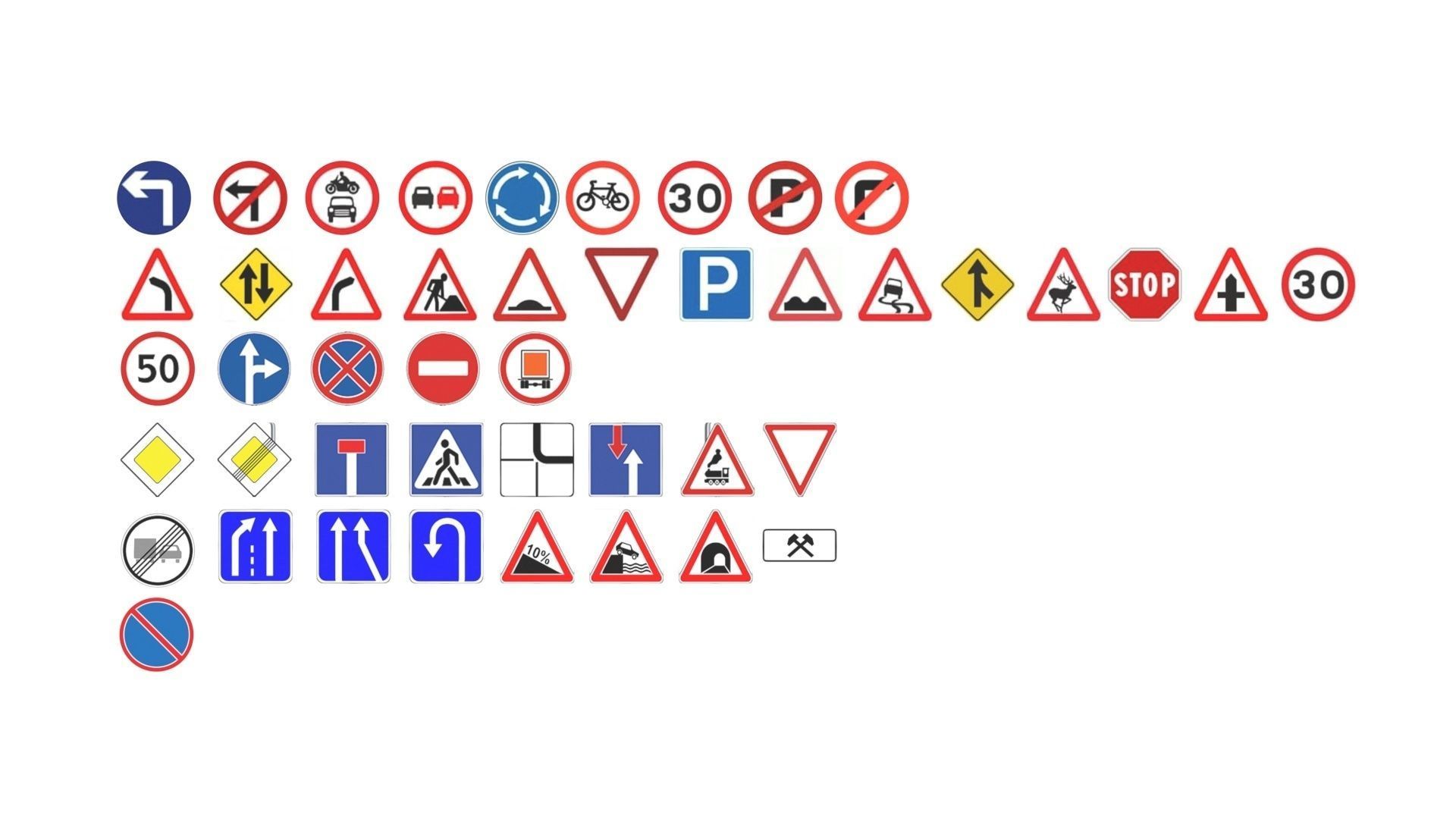 Lego Tiles With Road Sign Sticker 3D model | CGTrader