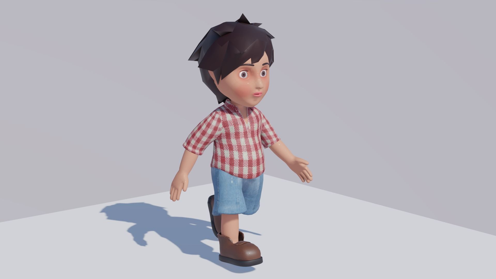 3D model Kid cartoon VR / AR / low-poly | CGTrader