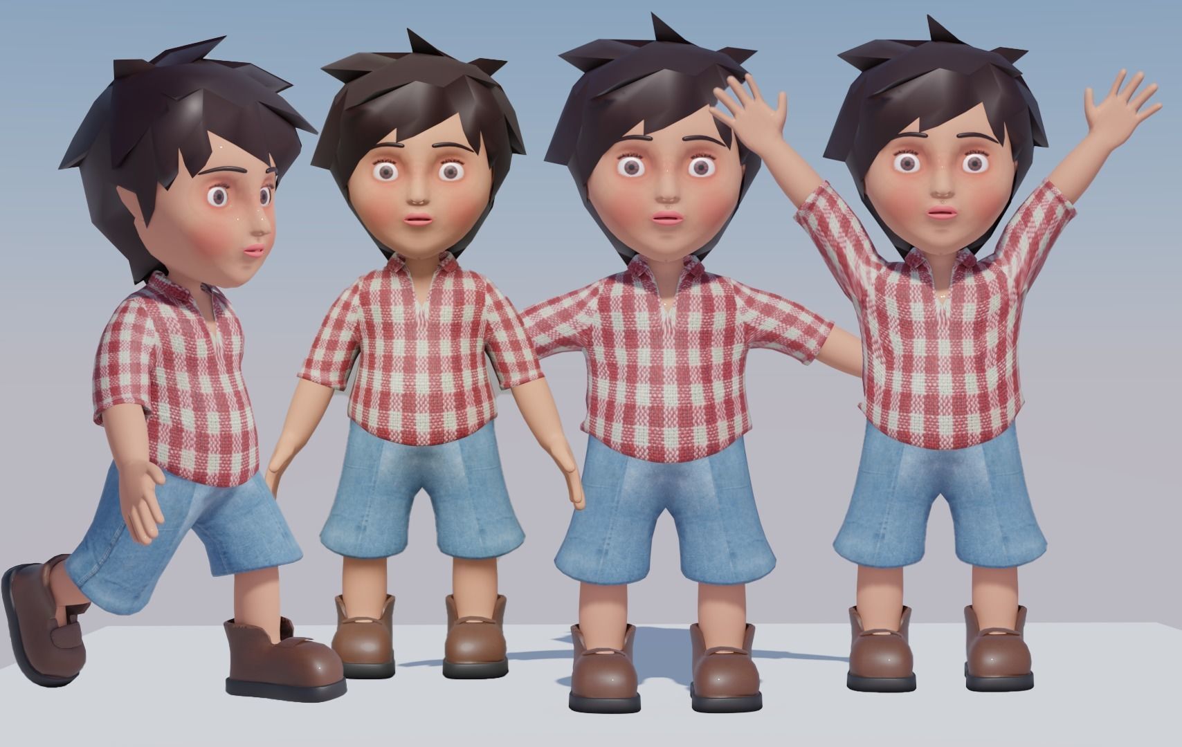 3D model Kid cartoon VR / AR / low-poly | CGTrader
