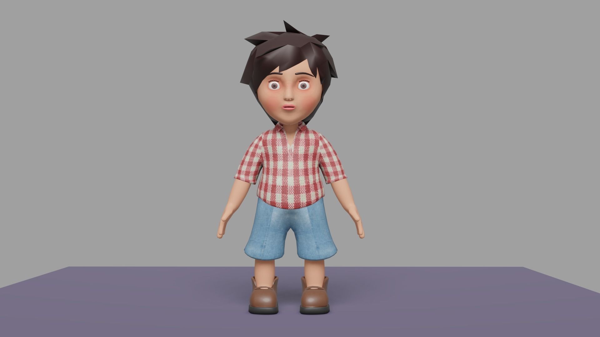 3D model Kid cartoon VR / AR / low-poly | CGTrader