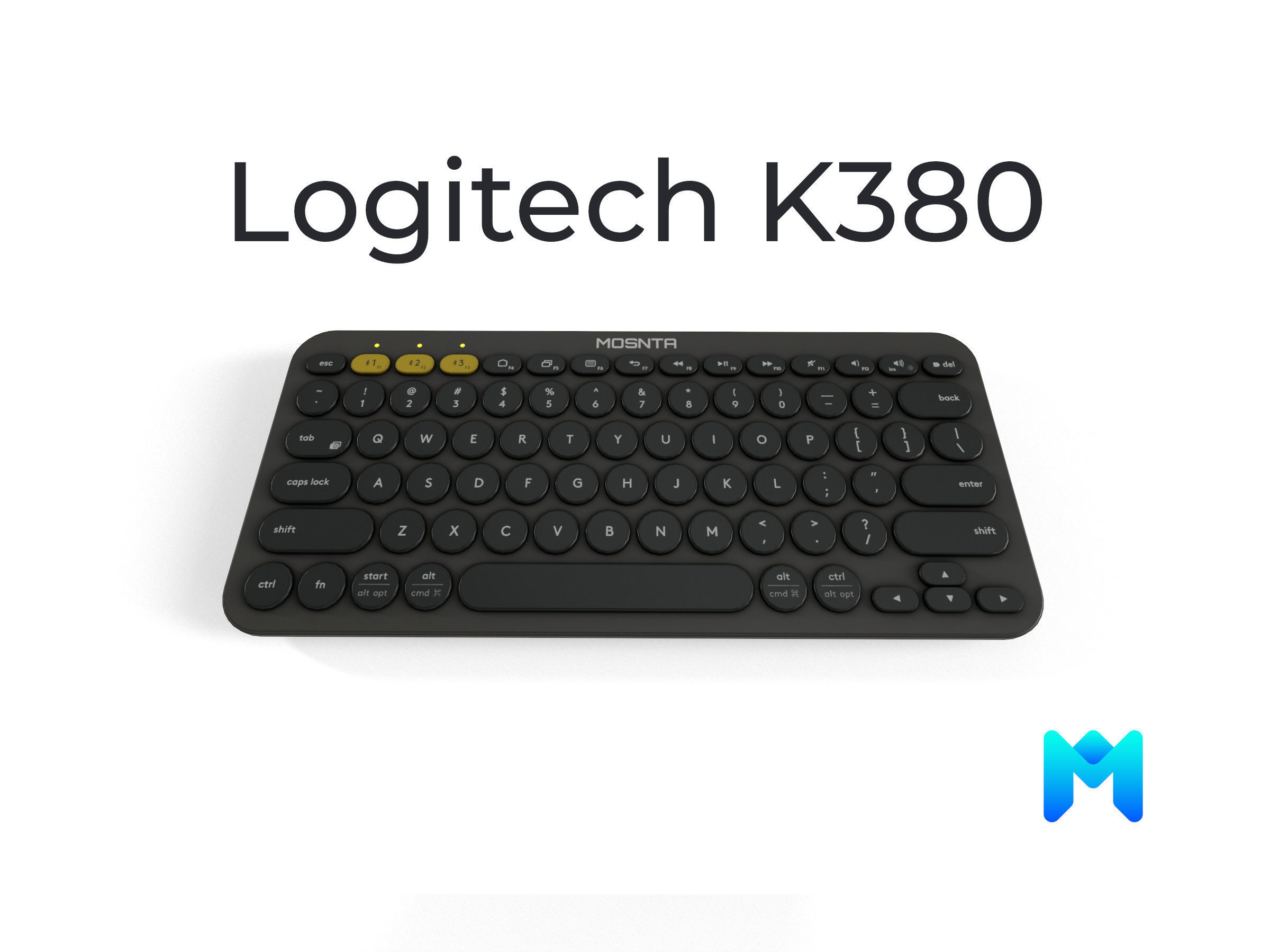 3D model Logitech K380 wireless Keyboard Game Asset VR / AR / low-poly | CGTrader