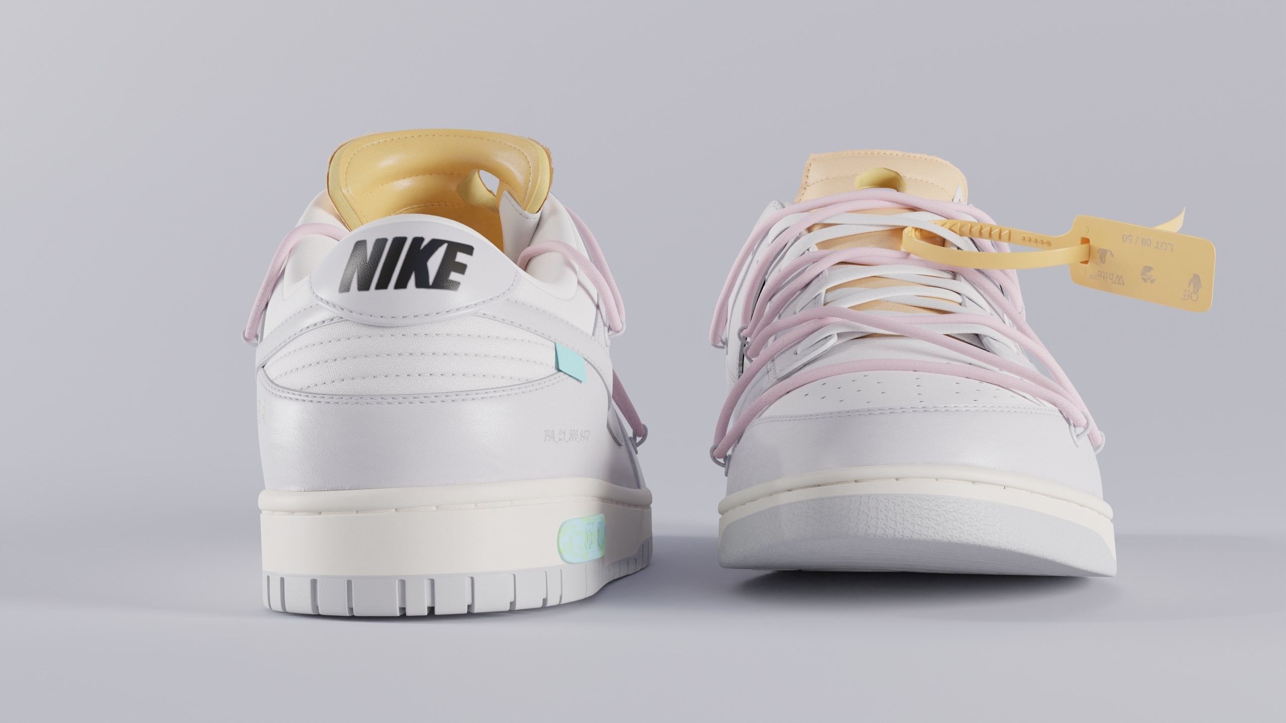 3D model Nike Dunk x Off White Lot 9 VR / AR / low-poly | CGTrader