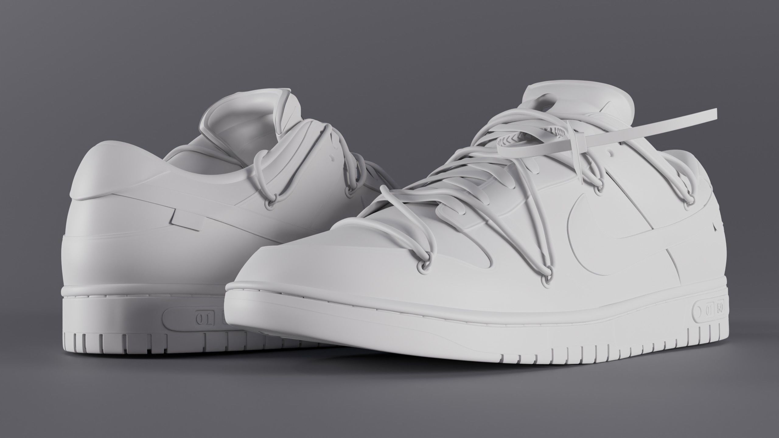3D model Nike Dunk x Off White Lot 9 VR / AR / low-poly | CGTrader