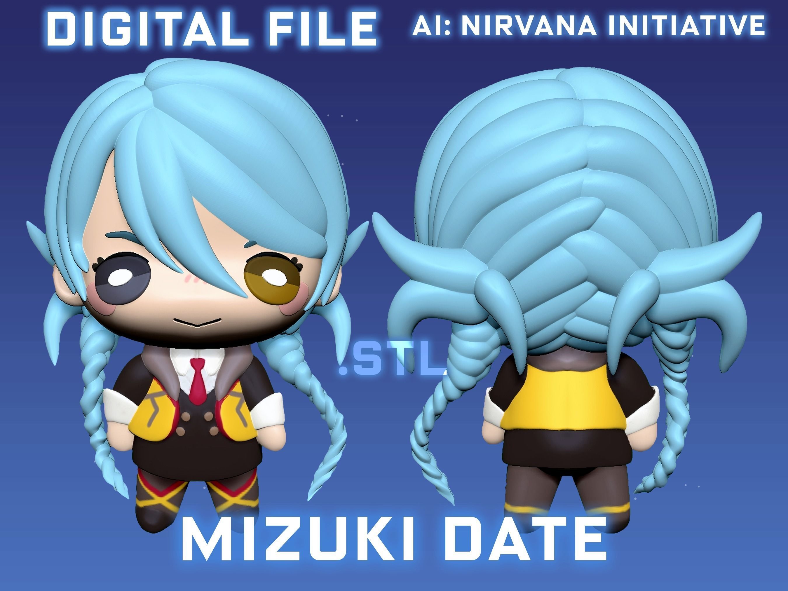 Mizuki Date AI Nirvana Initiative Figure 3D model 3D printable | CGTrader