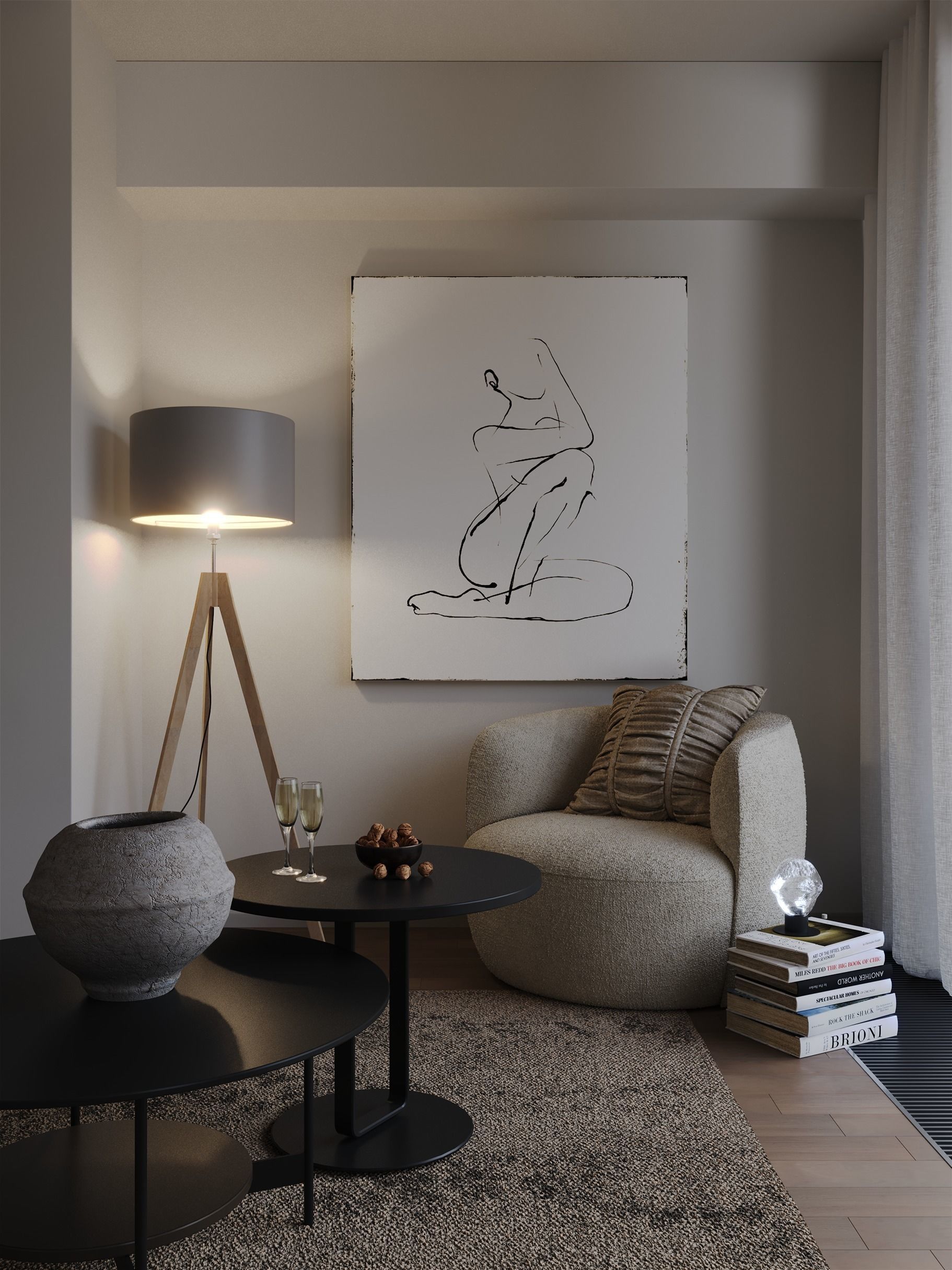 Minimalist Interior Corner Scene 3D Model 3D model | CGTrader