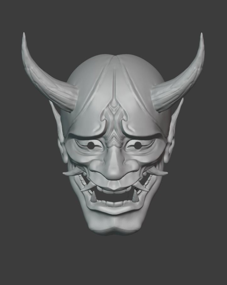 ONI MASK HANNYA MASCARA ONI 3D model 3D printable | CGTrader
