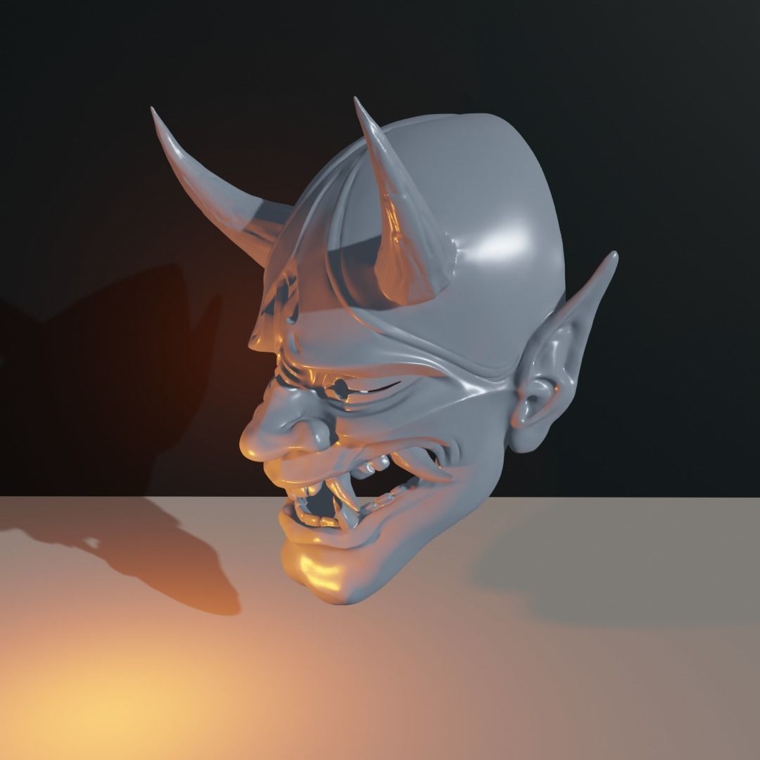 ONI MASK HANNYA MASCARA ONI 3D model 3D printable | CGTrader