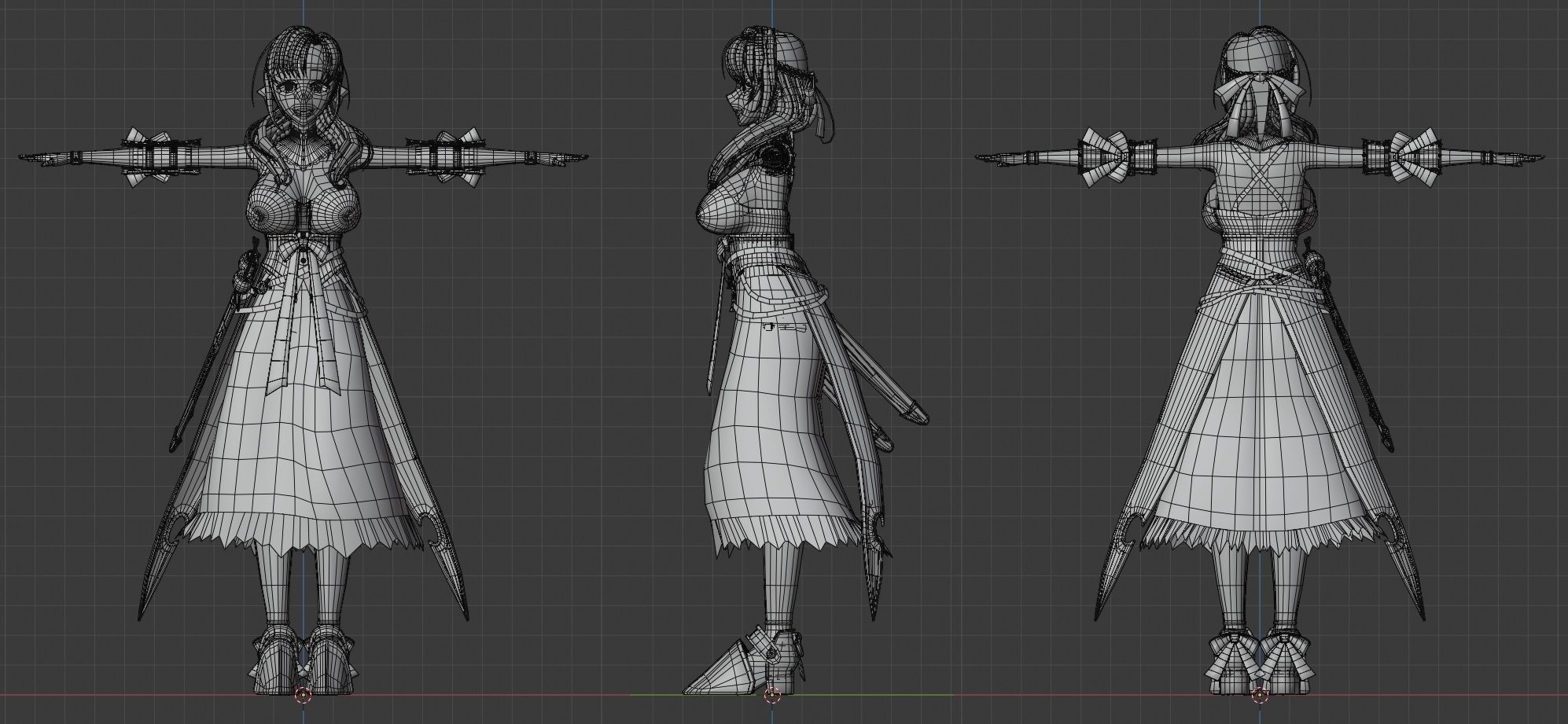 3D model Oosuki MAMAKO VRChat Oculus Quest Low-poly 3D model VR / AR ...