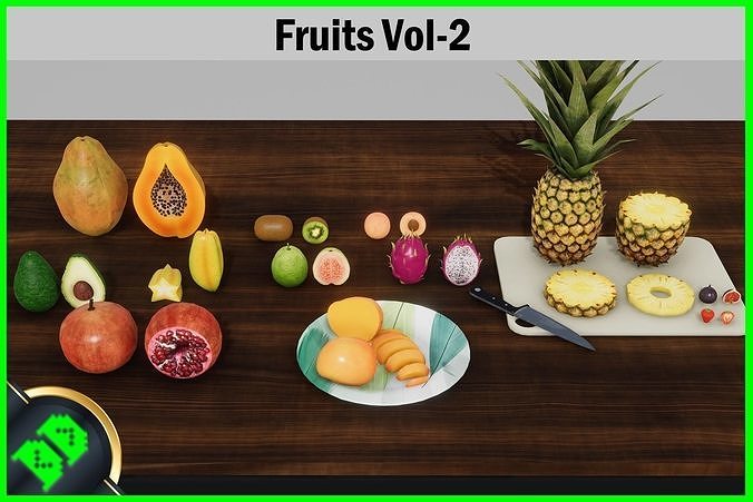 3D model Fruits Vol - 2 VR / AR / low-poly | CGTrader