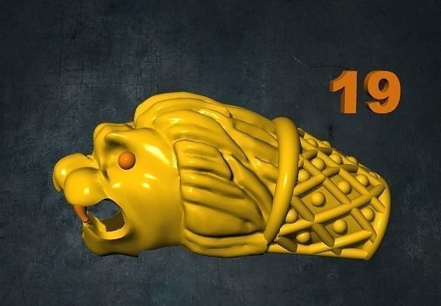 lions lego lion head with number 3D model 3D printable | CGTrader