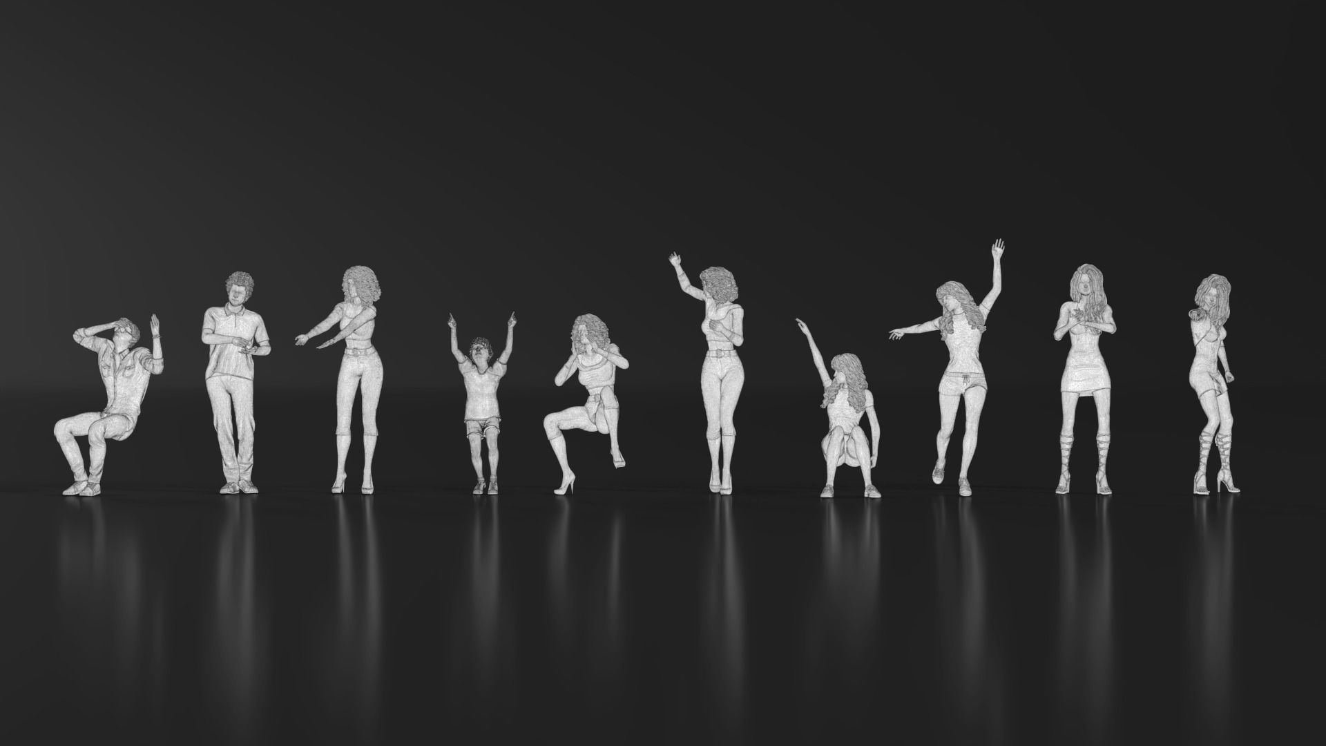 HD People 09 spectator 3D model 3D printable | CGTrader
