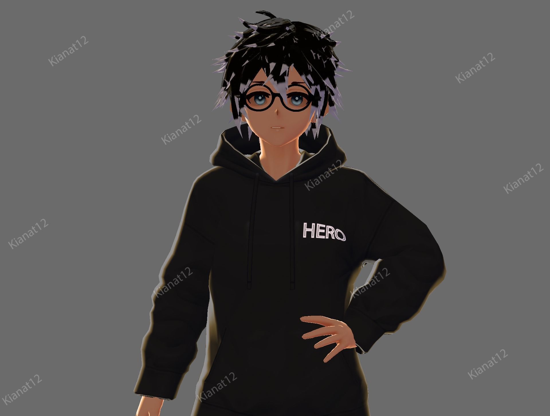 3D model 3d low poly male avatar for vrchat VR / AR / low-poly | CGTrader