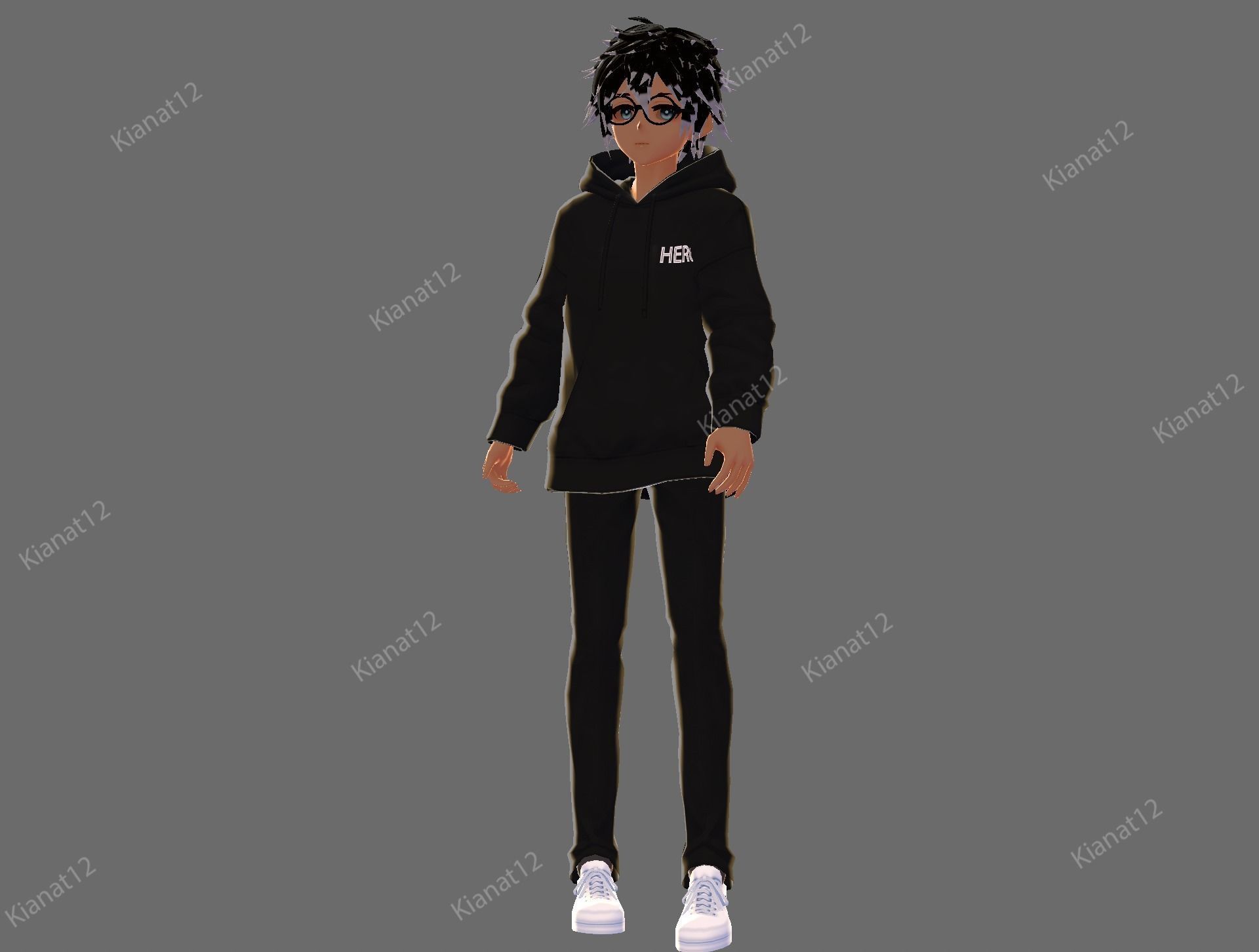 3D model 3d low poly male avatar for vrchat VR / AR / low-poly | CGTrader