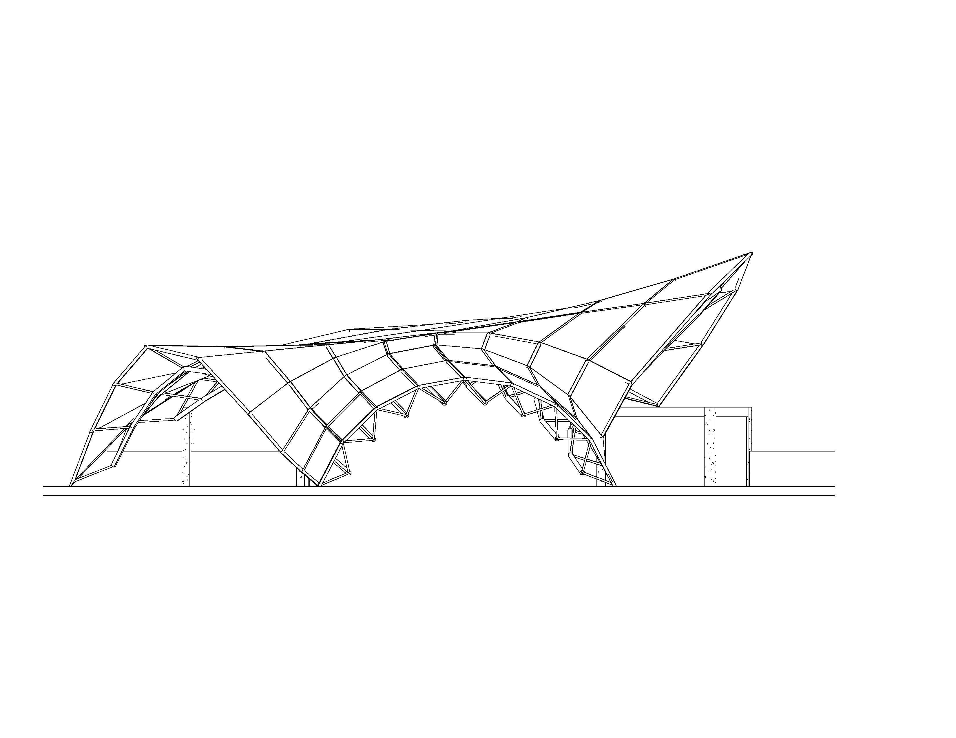 Space Frame Structure Top Cover Revit 3D model | CGTrader