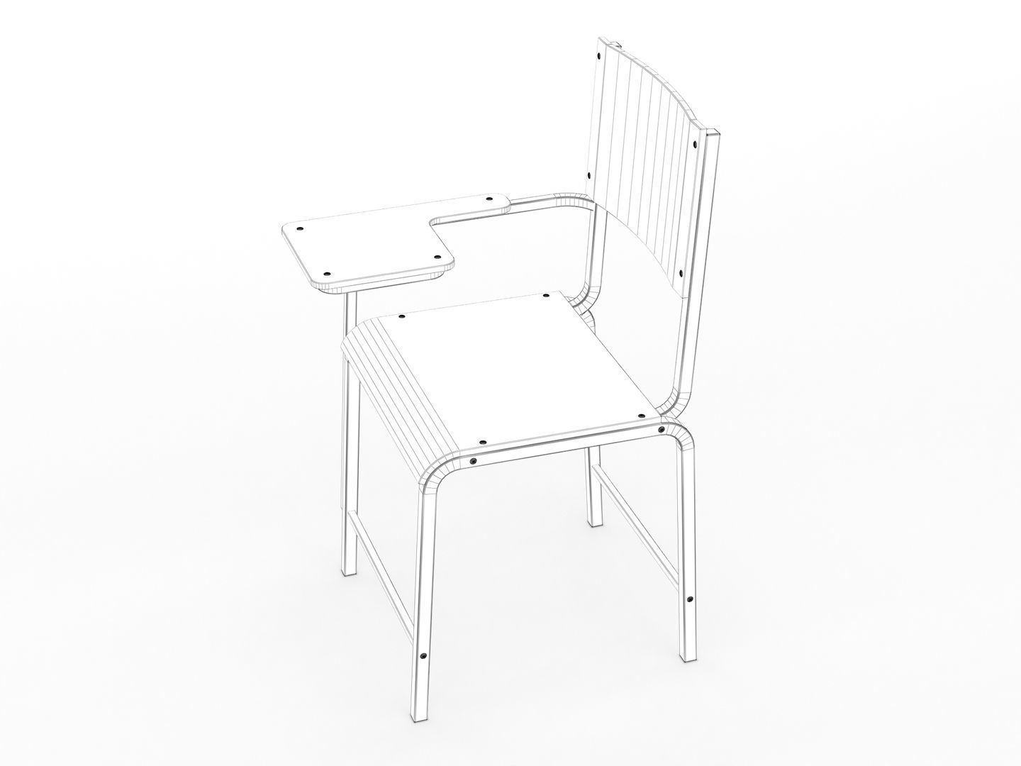 Classroom Chair 3d Model Cgtrader