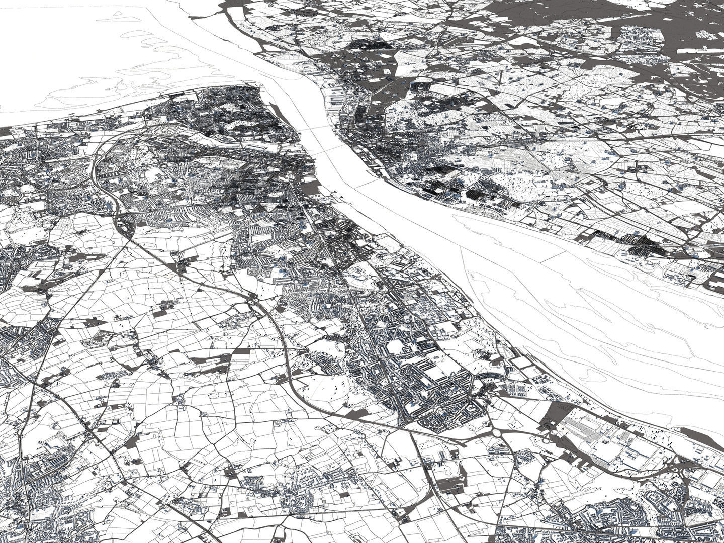 Liverpool 50x50km 3D City Map 3D model | CGTrader