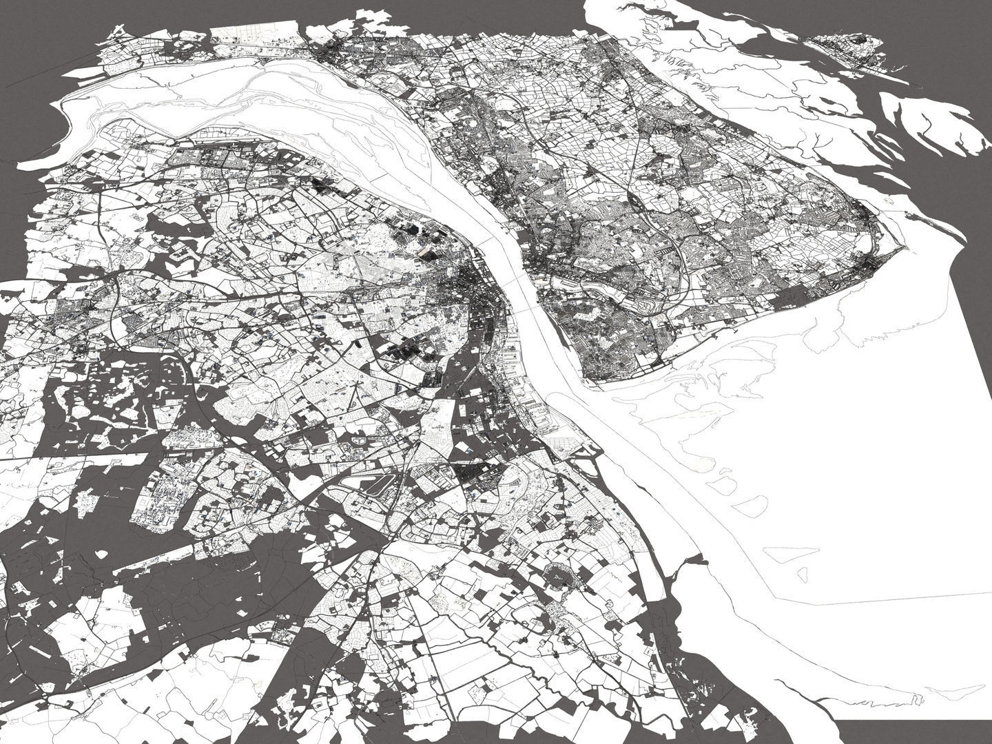 Liverpool 50x50km 3D City Map 3D model | CGTrader