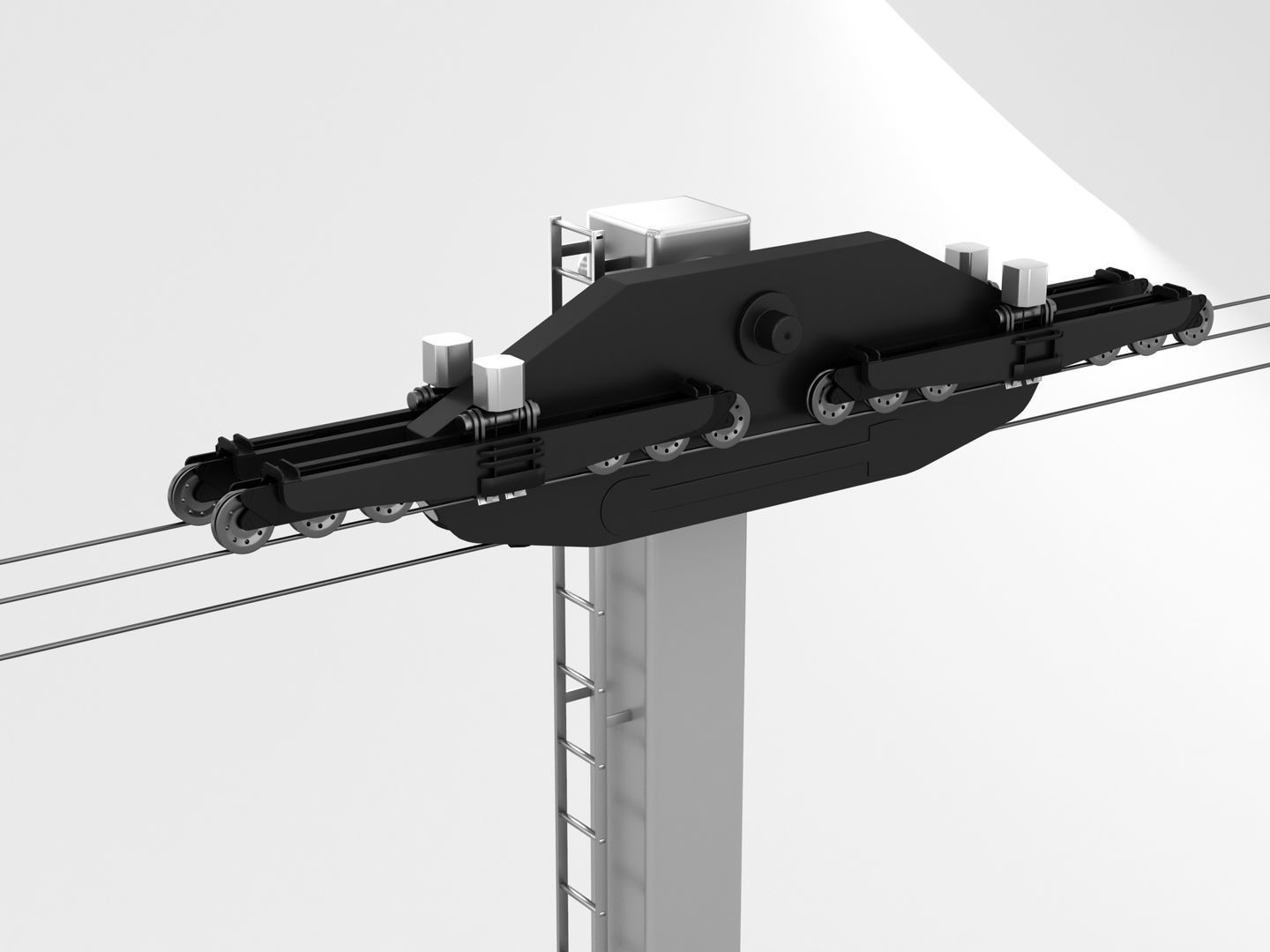 Cable Car Ski Lift 3D model | CGTrader