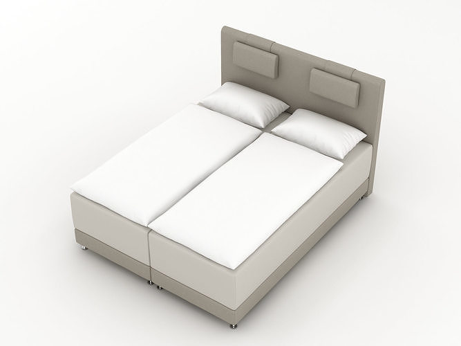 Single Bed x 2 3D model | CGTrader