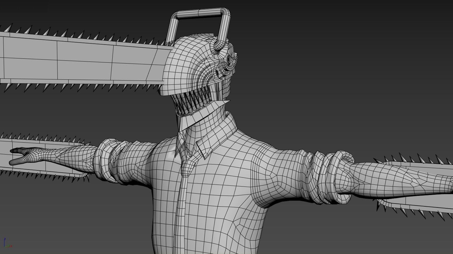 Chainsaw Man Avatar VRChat 3D model rigged | CGTrader