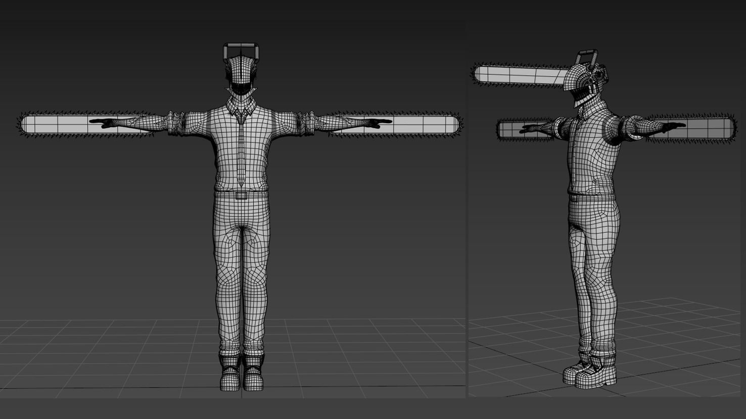 Chainsaw Man Avatar VRChat 3D model rigged | CGTrader