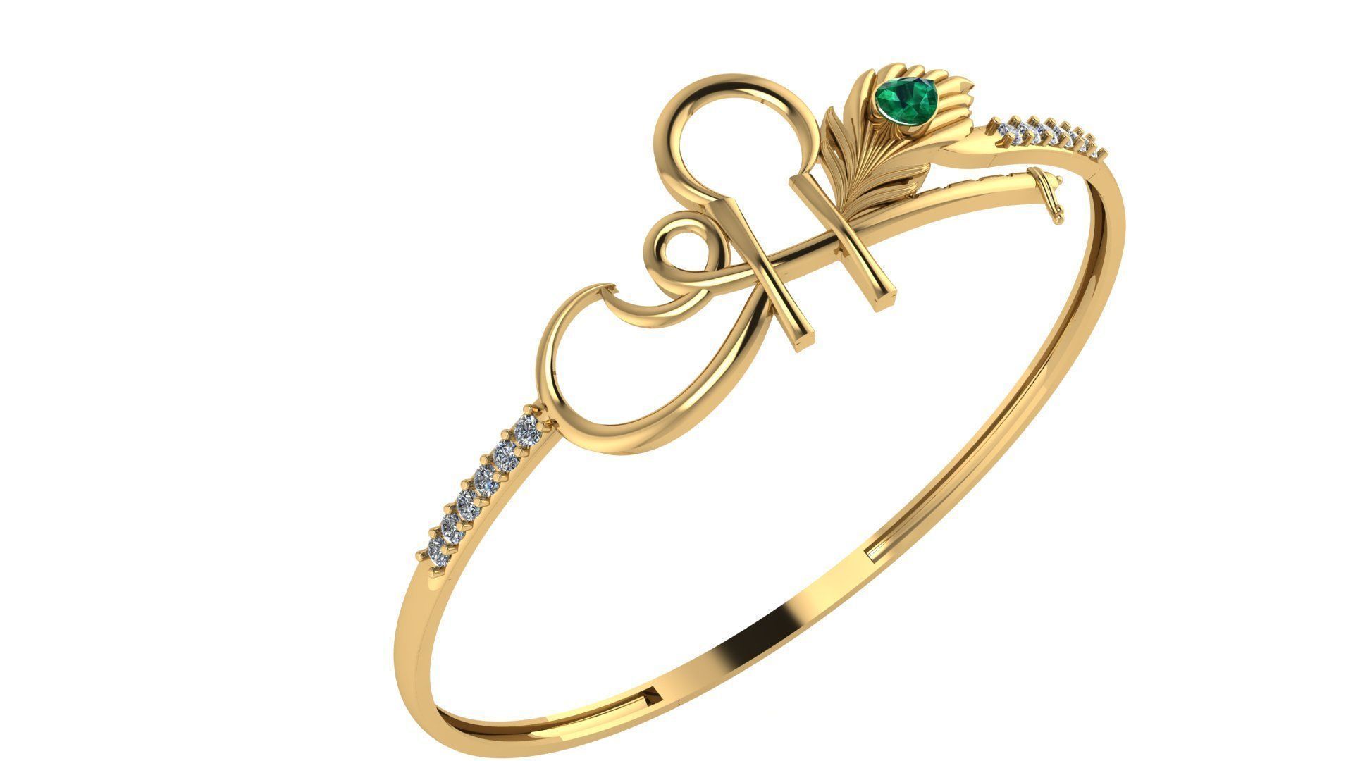 krishna pankh bracelet 3D model 3D printable | CGTrader