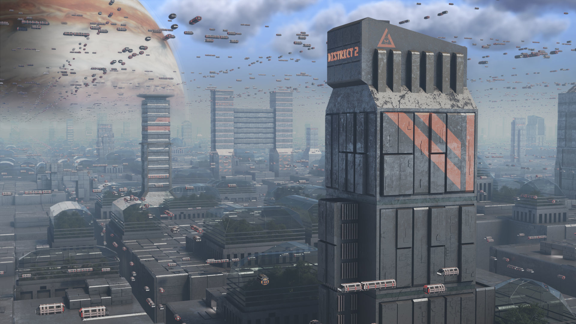 Sci Fi Mega City - Europa at Jupiter 3D model | CGTrader