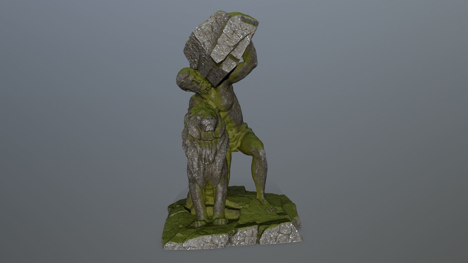 3D model Hercules and Lion VR / AR / low-poly | CGTrader