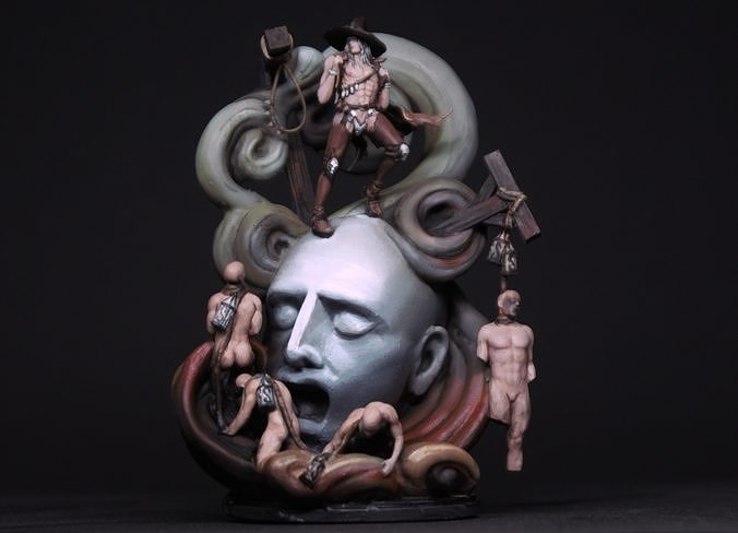 Kingdom Death Monster - Diorama Male Manhunter Pinup free 3D model 3D ...