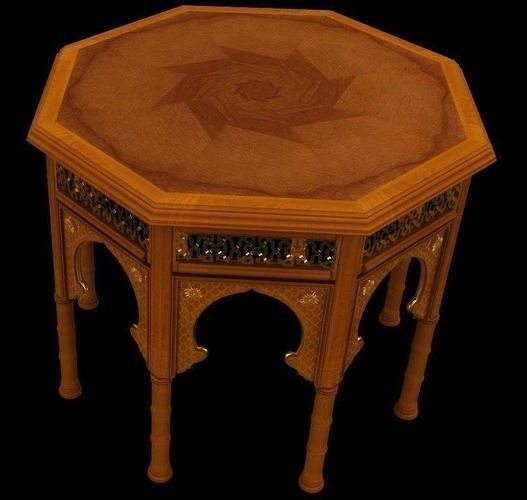 Islamic table with decorations 3D model | CGTrader