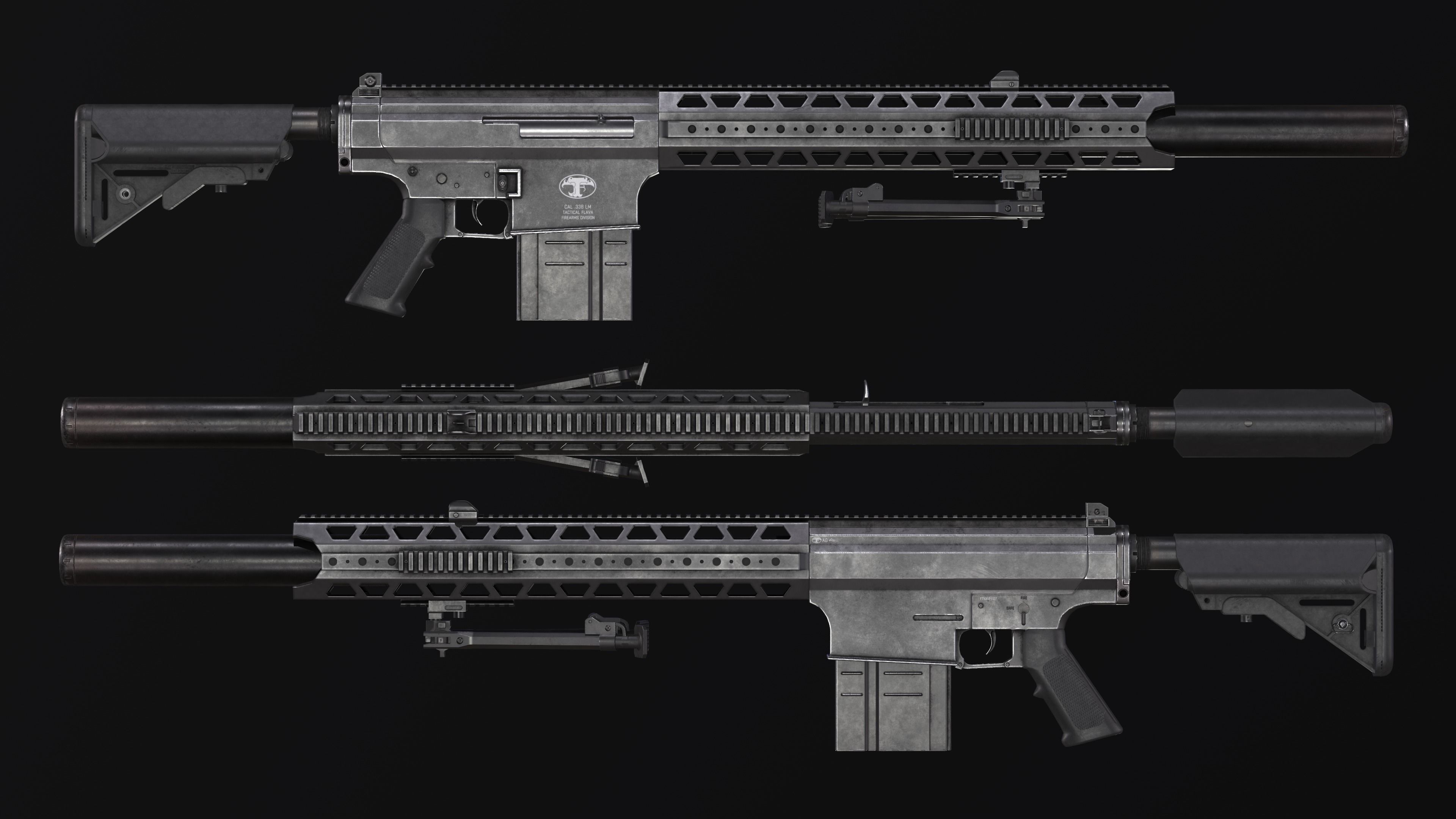 3D model MAR-10 two rifles VR / AR / low-poly | CGTrader