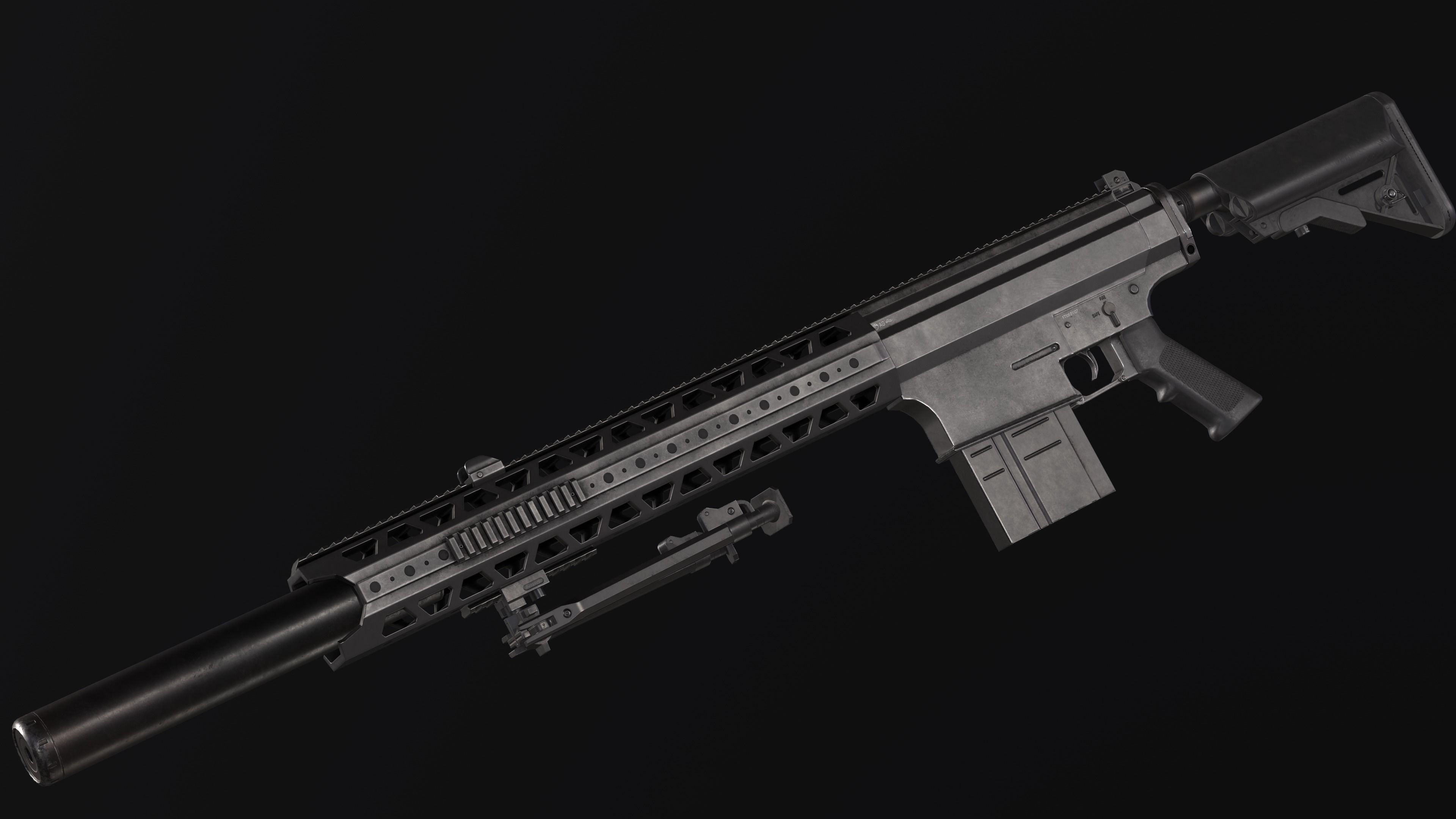 3D model MAR-10 two rifles VR / AR / low-poly | CGTrader