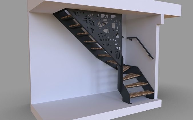 MODERN METAL STAIRS 3D model | CGTrader